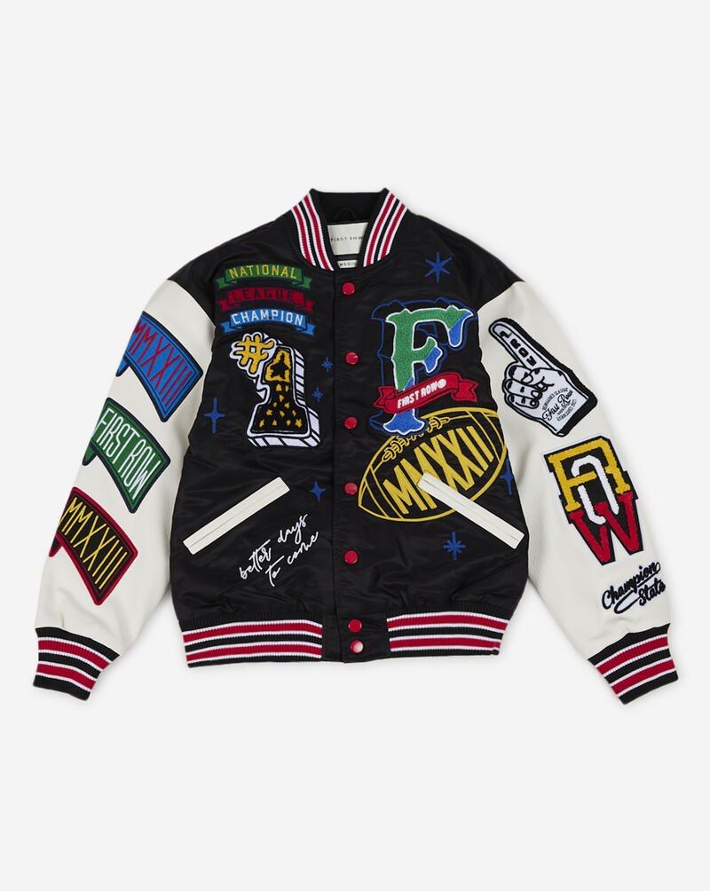 Shop First Row Grade School Collegiate Art Nylon Varsity Jacket ...
