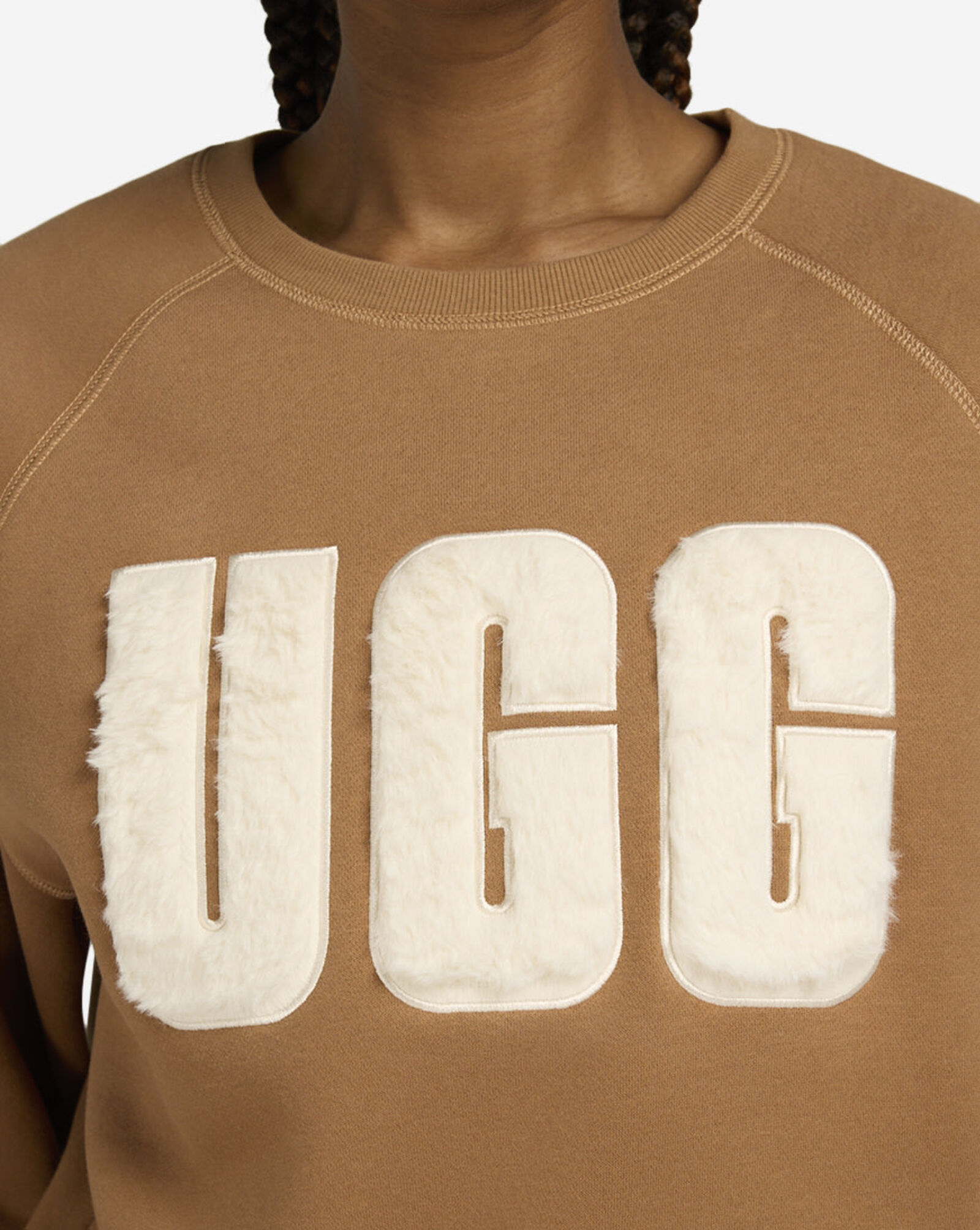 Shop UGG Madeline Fuzzy Logo Crewneck 1123718-CPLS brown | SNIPES USA