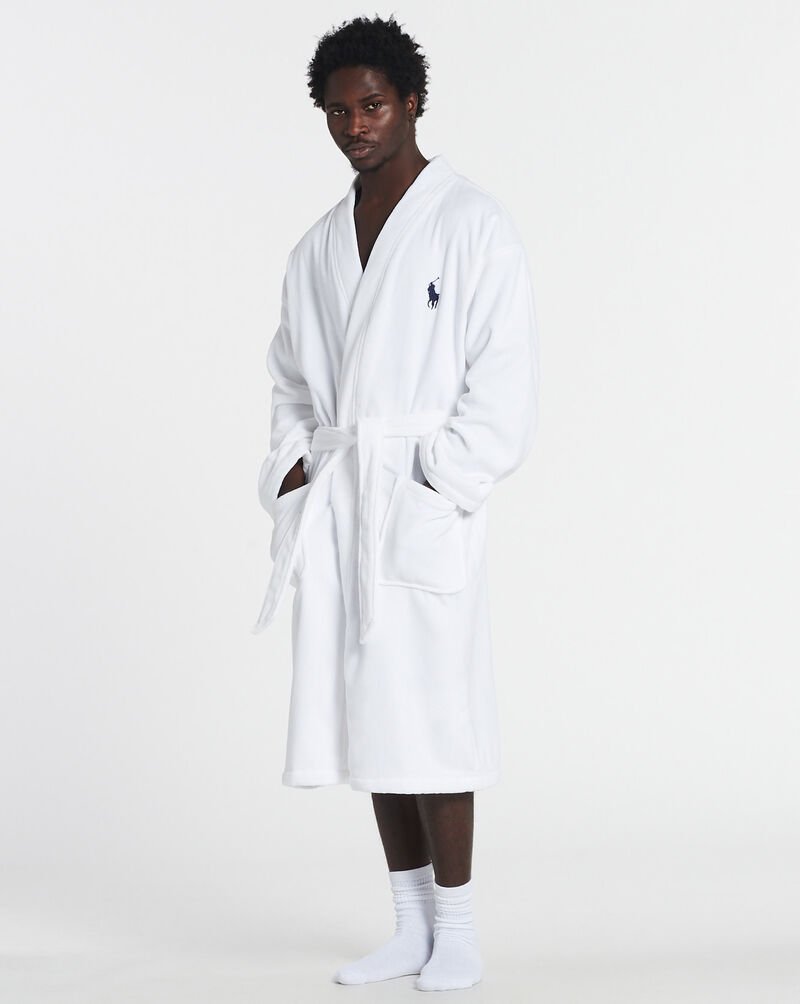Shop Polo Ralph Lauren Terry Velour Robe RL91-WH white | SNIPES USA