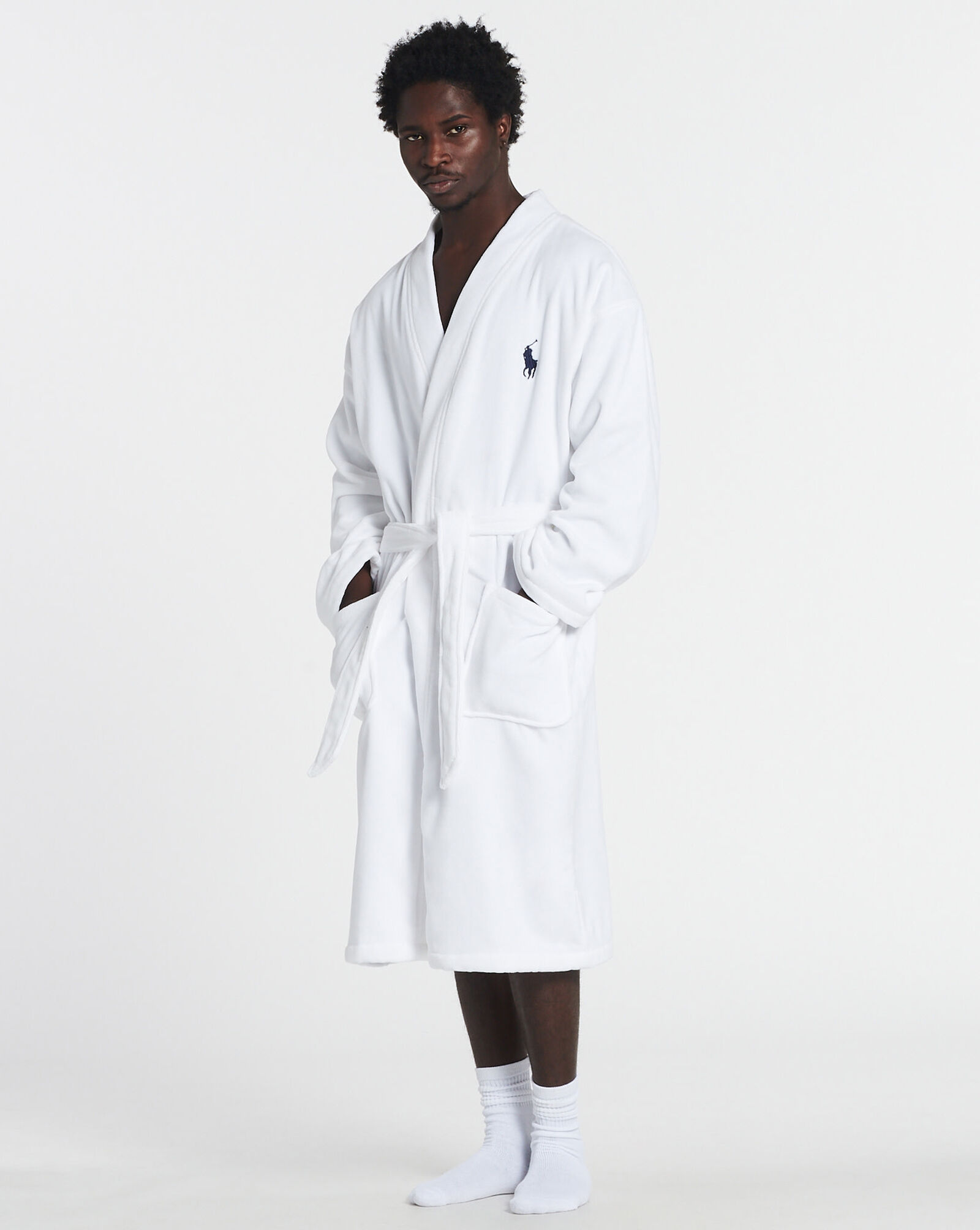 Shop Polo Ralph Lauren Terry Velour Robe RL91-WH white | SNIPES USA