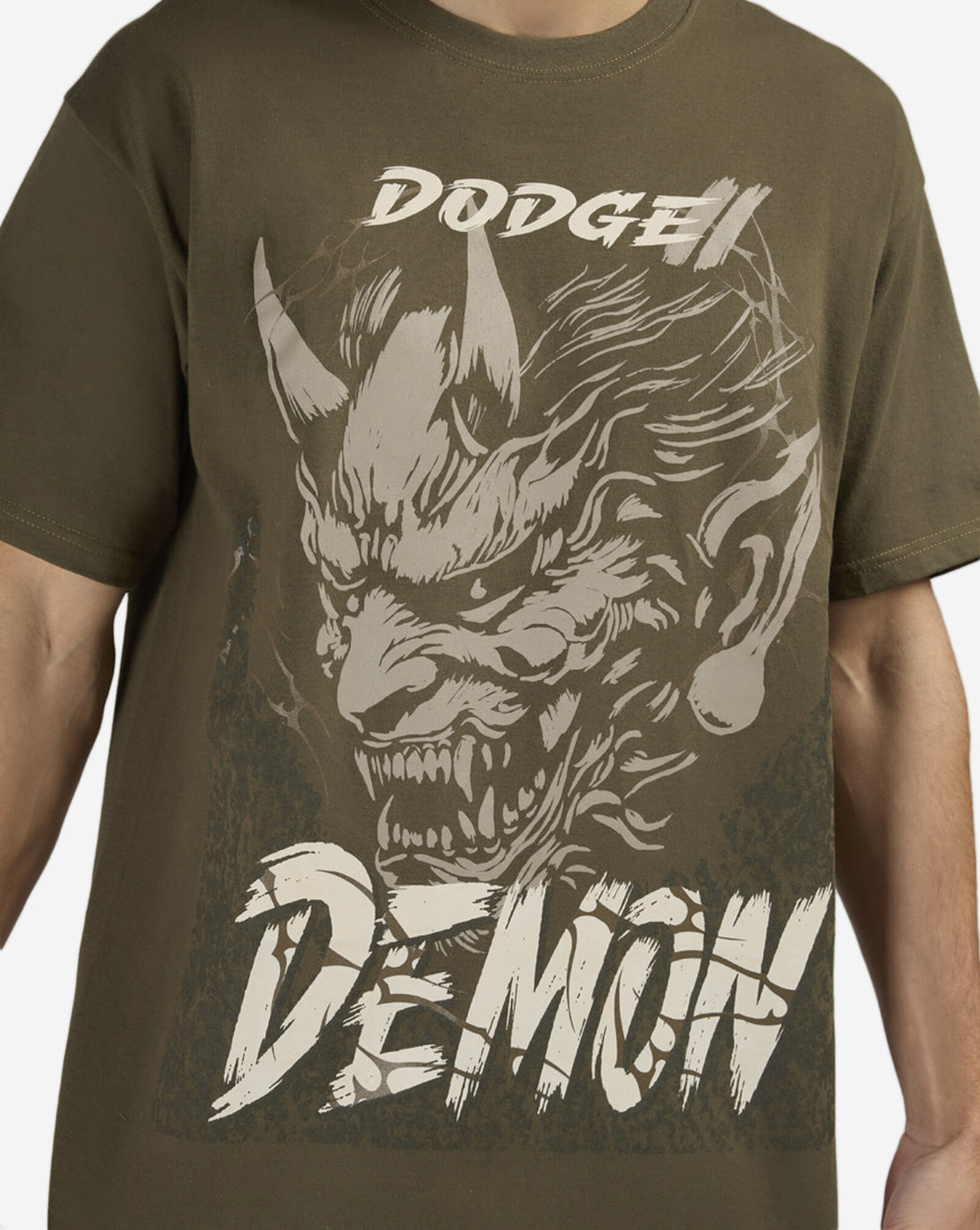 Shop Graphic Tees Dodge Demon Tee DGS6TN-210JK-OLV green | SNIPES USA