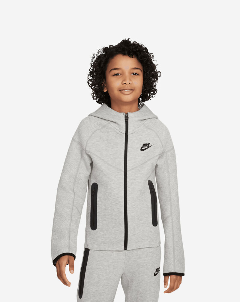 Shop Nike Grade School NSW Tech Fleece Full-Zip Hoodie FD3285-063 grey ...