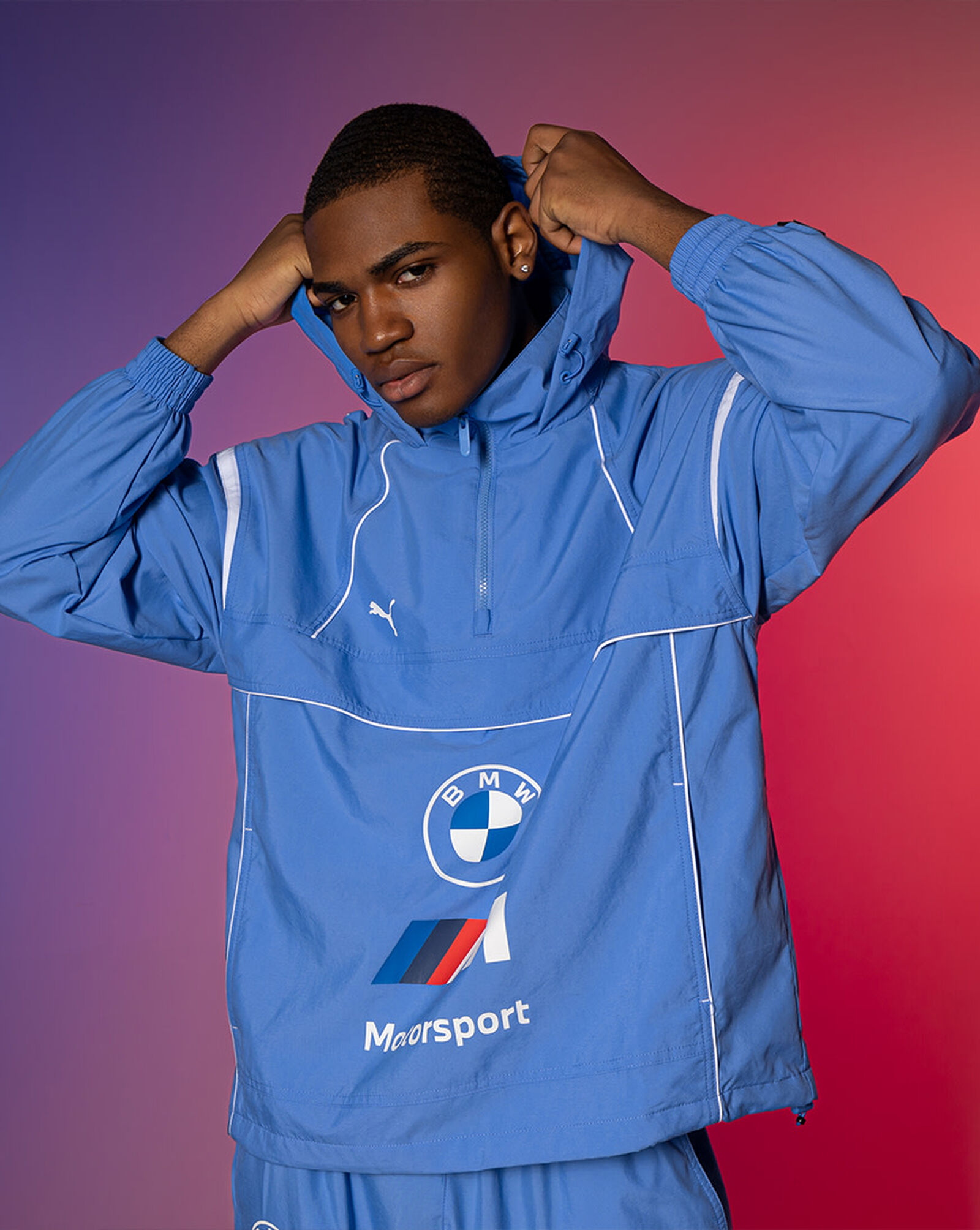 Shop Puma BMW MMS Race Jacket 62519205 blue | SNIPES USA