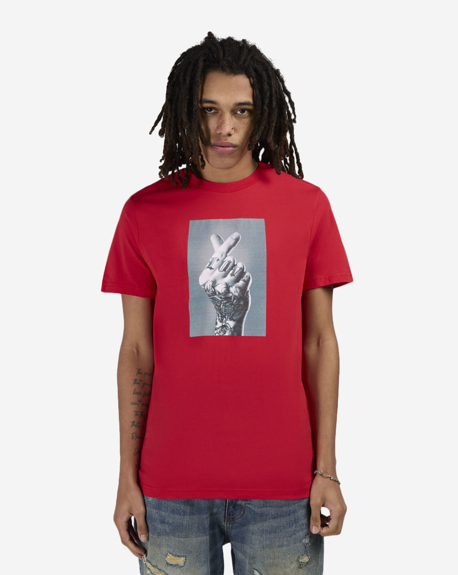 Shop Mister Tee Love Hand Sign Tee MTUS472-US-00491 red | SNIPES USA