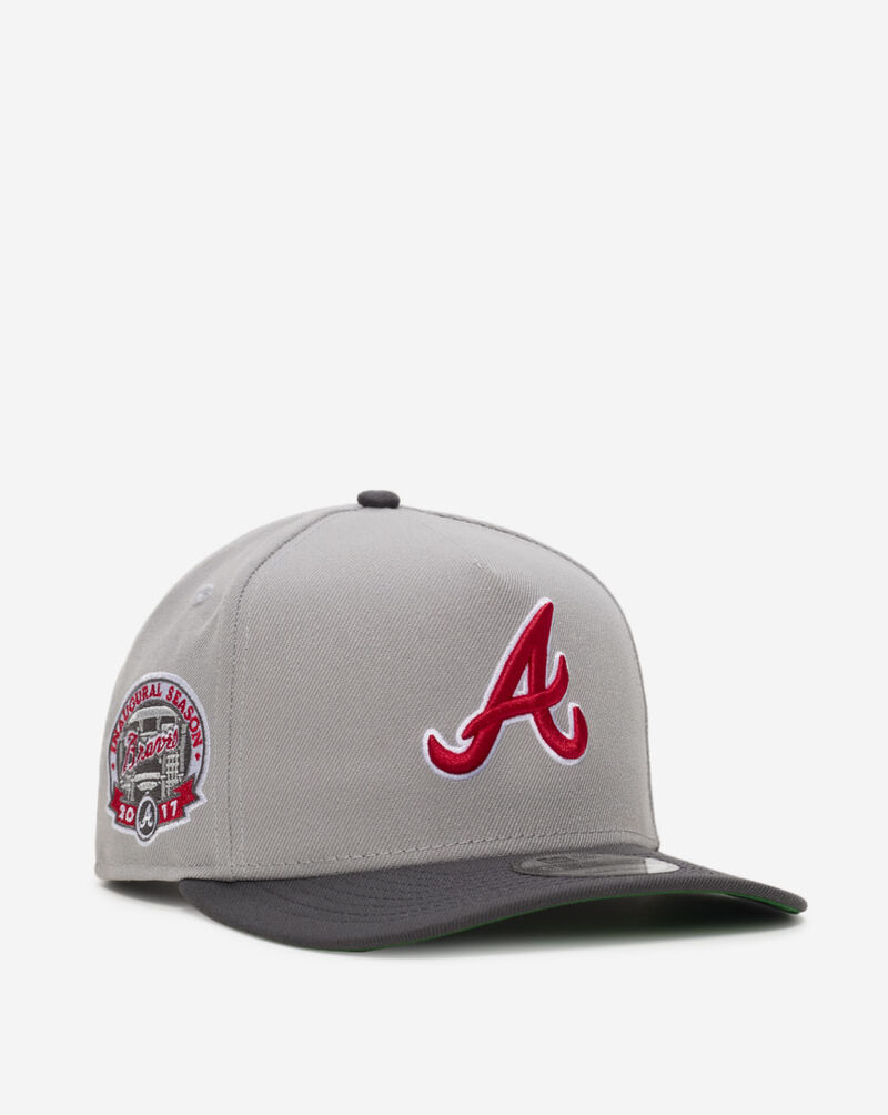Shop New Era 9Fifty Atlanta Braves A-Frame Graphite Red Snapback Hat ...