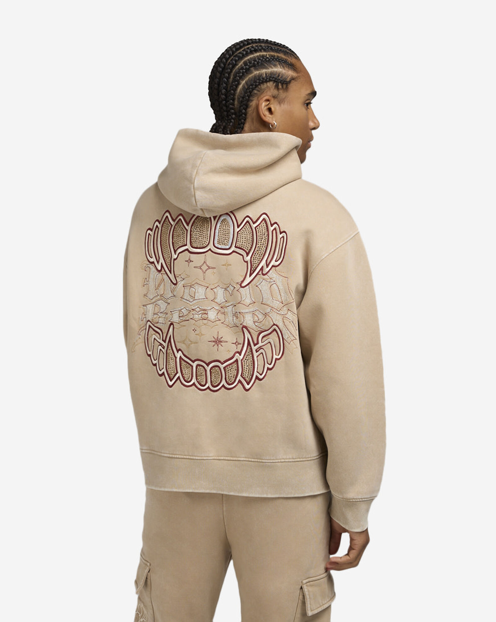 Shop Smoke Rise Rhinestone Dystopia Hoodie FO24655SN-TAU brown | SNIPES USA