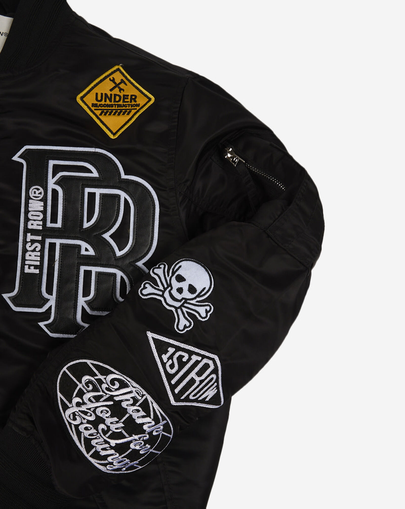 Shop First Row Nylon MA1 Jacket FRBJ4006-CAM black | SNIPES USA