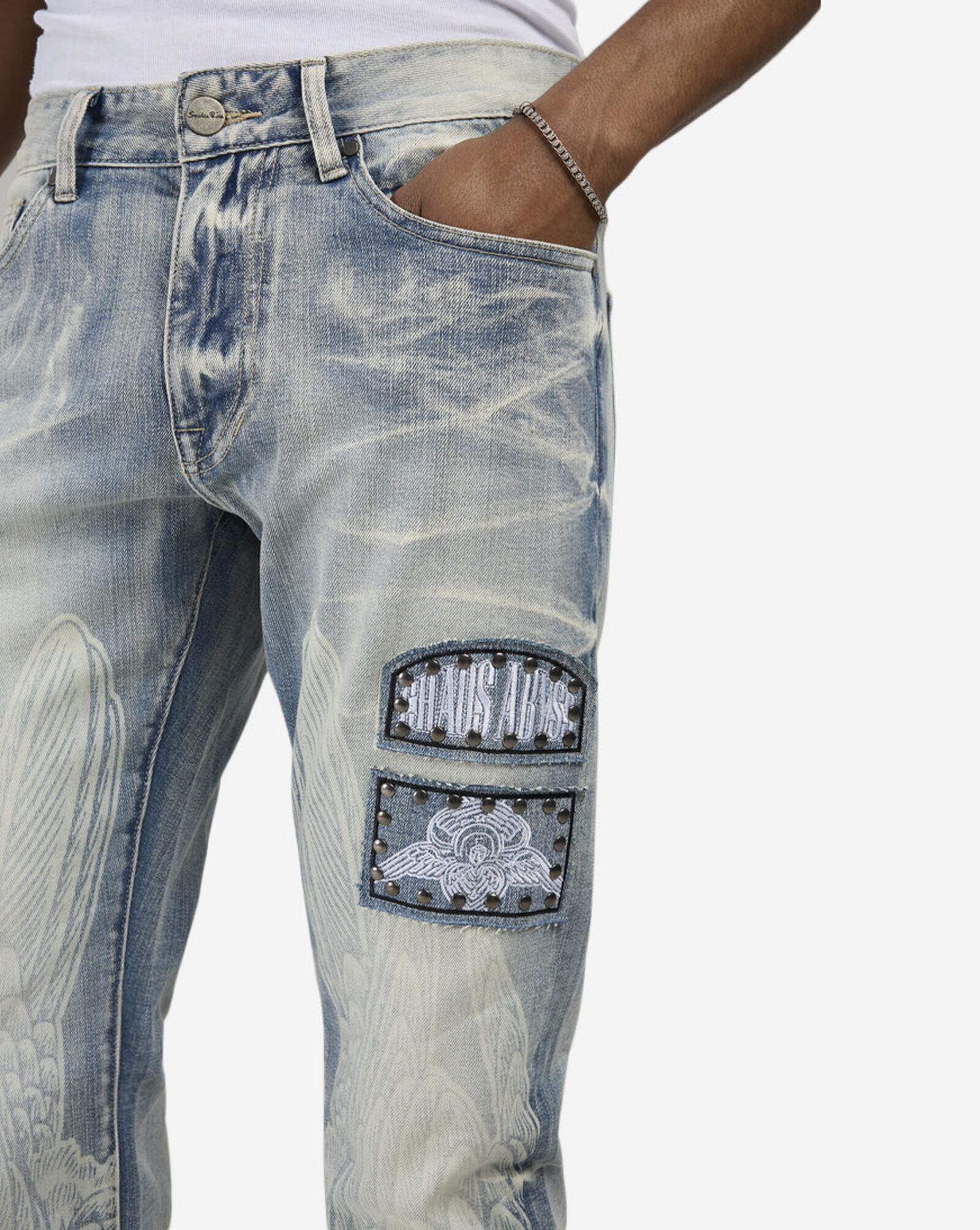 Shop Smoke Rise Chaos Abyss Jeans JP26S446SN-BLU blue | SNIPES USA