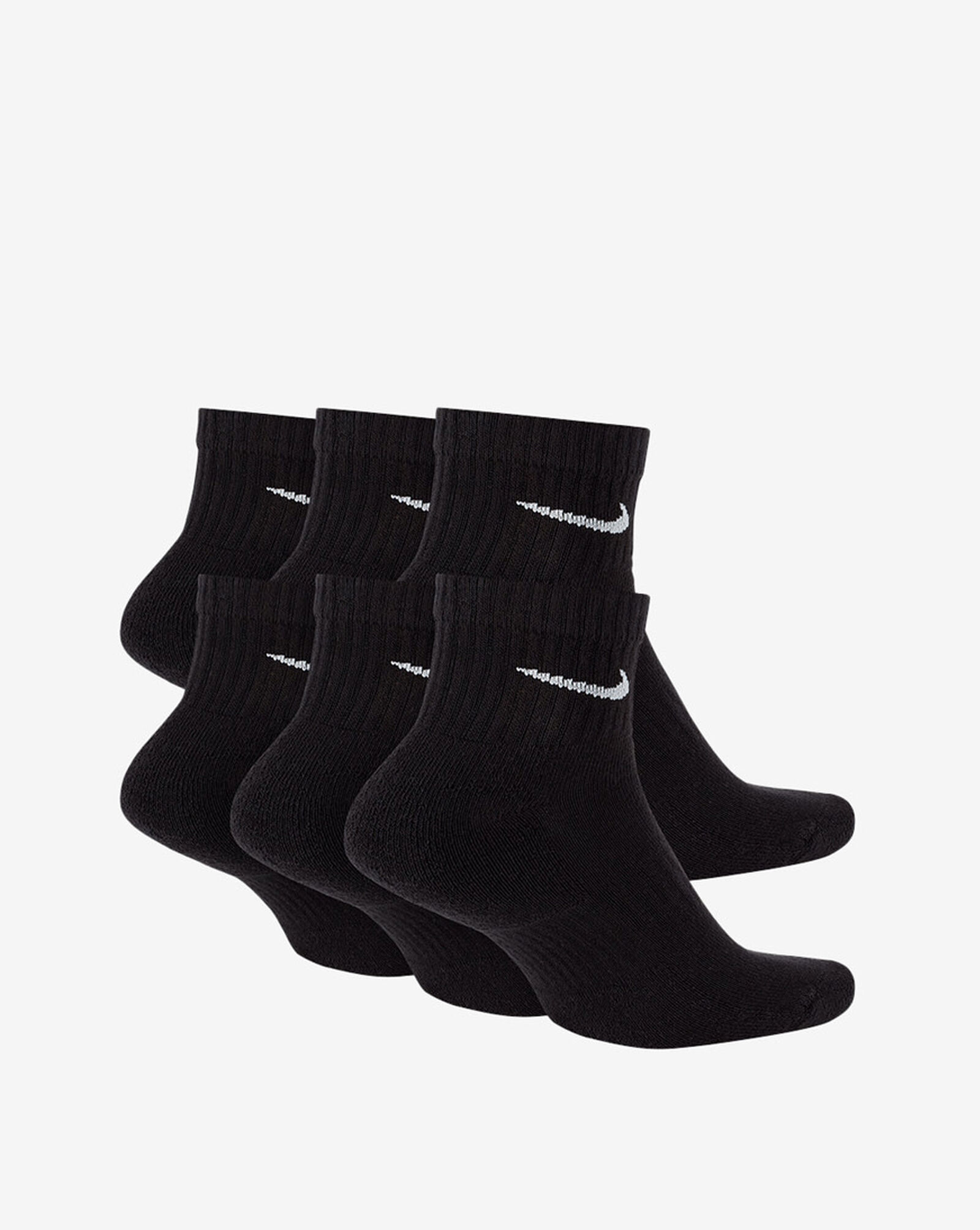 Shop Nike 6Pk Everyday Cushioned Training Ankle Socks SX7669-010 black ...