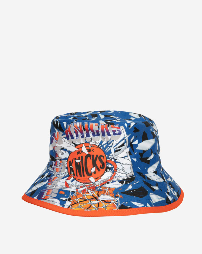 Shop Mitchell & Ness New York Knicks NBA Big Face Bucket Hat HBKB5167 ...