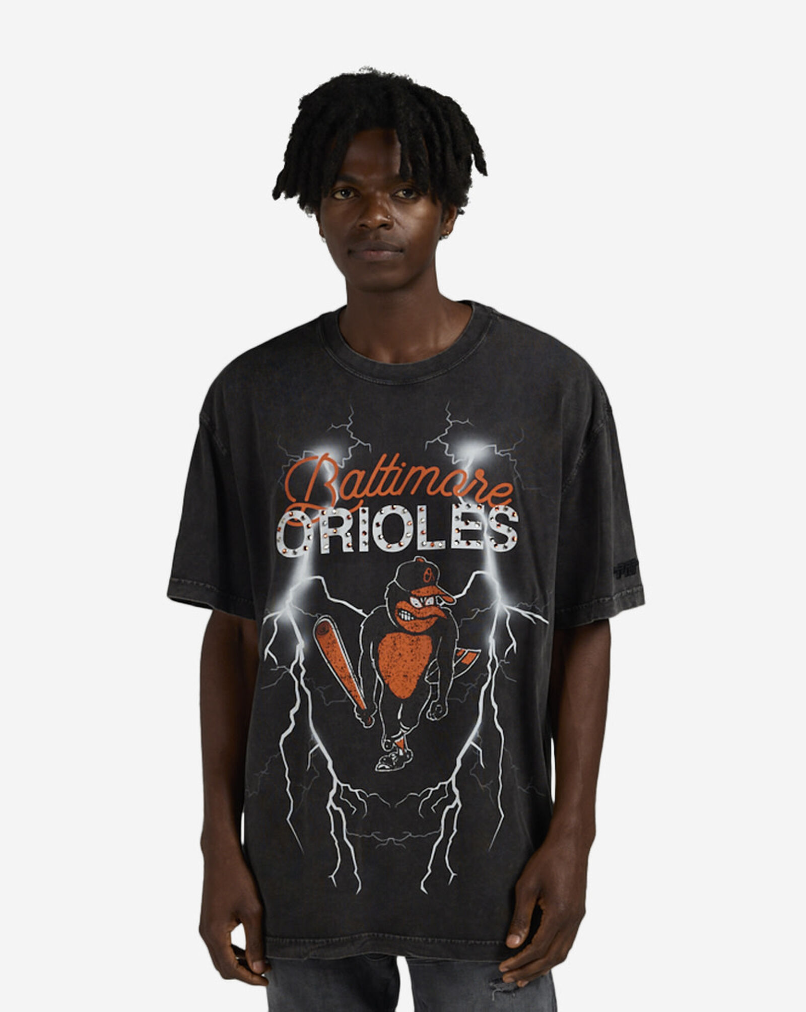 Shop PRO STANDARD Baltimore Orioles Lightning Tee FDL54117490-WBK black ...