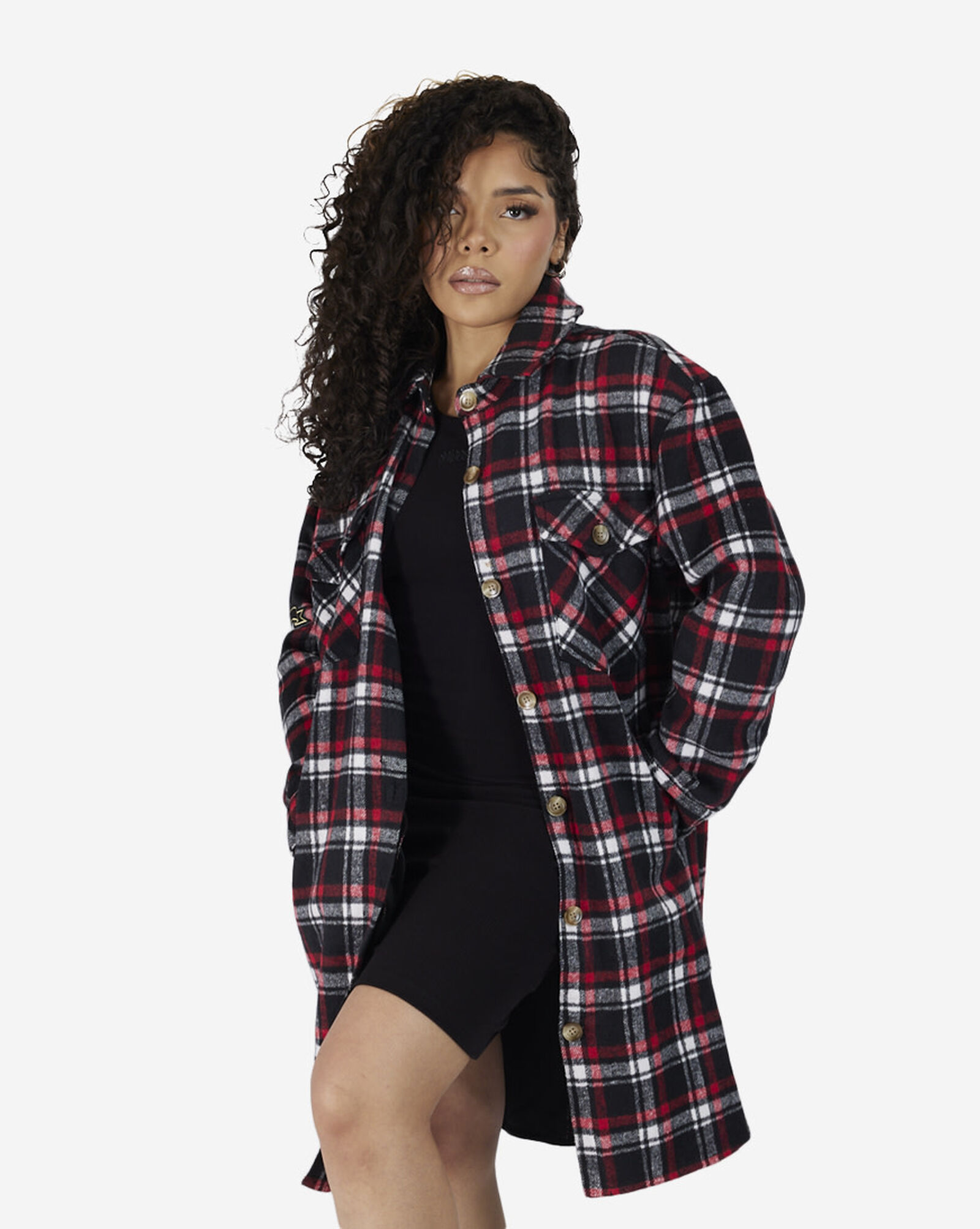 Shop PRO STANDARD Chicago Bulls Plaid Shacket BCBU59996-RBK black ...