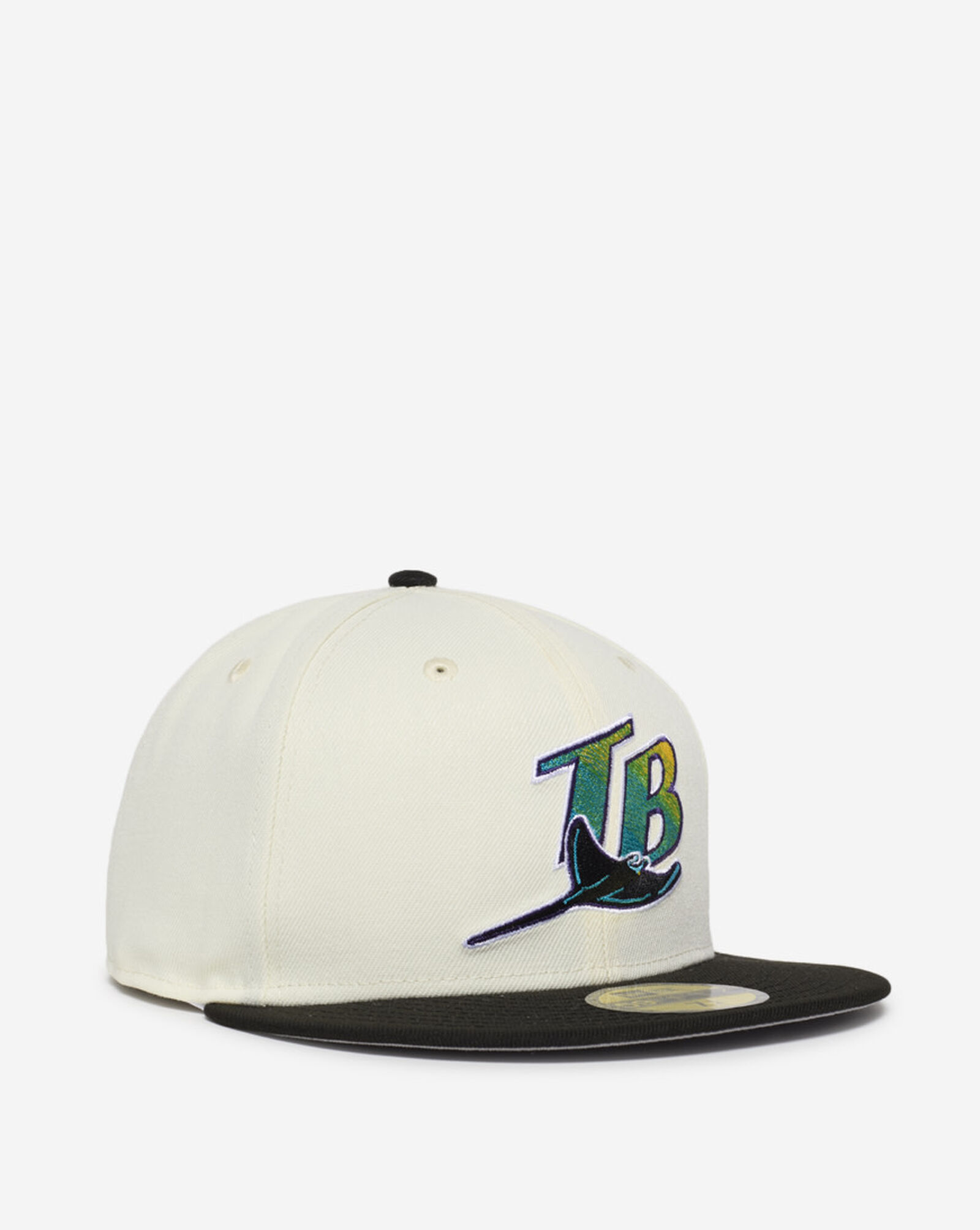 Shop New Era 59Fifty Tampa Bay Rays Logo Fitted Hat 60439383 white ...