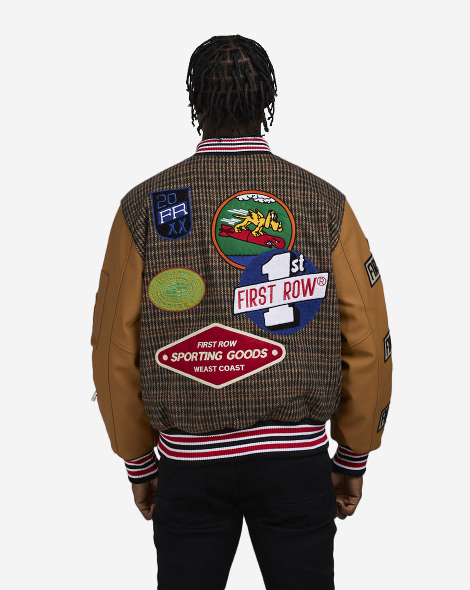 Shop First Row Varsity Jacket FRJ0075S-BRW brown | SNIPES USA