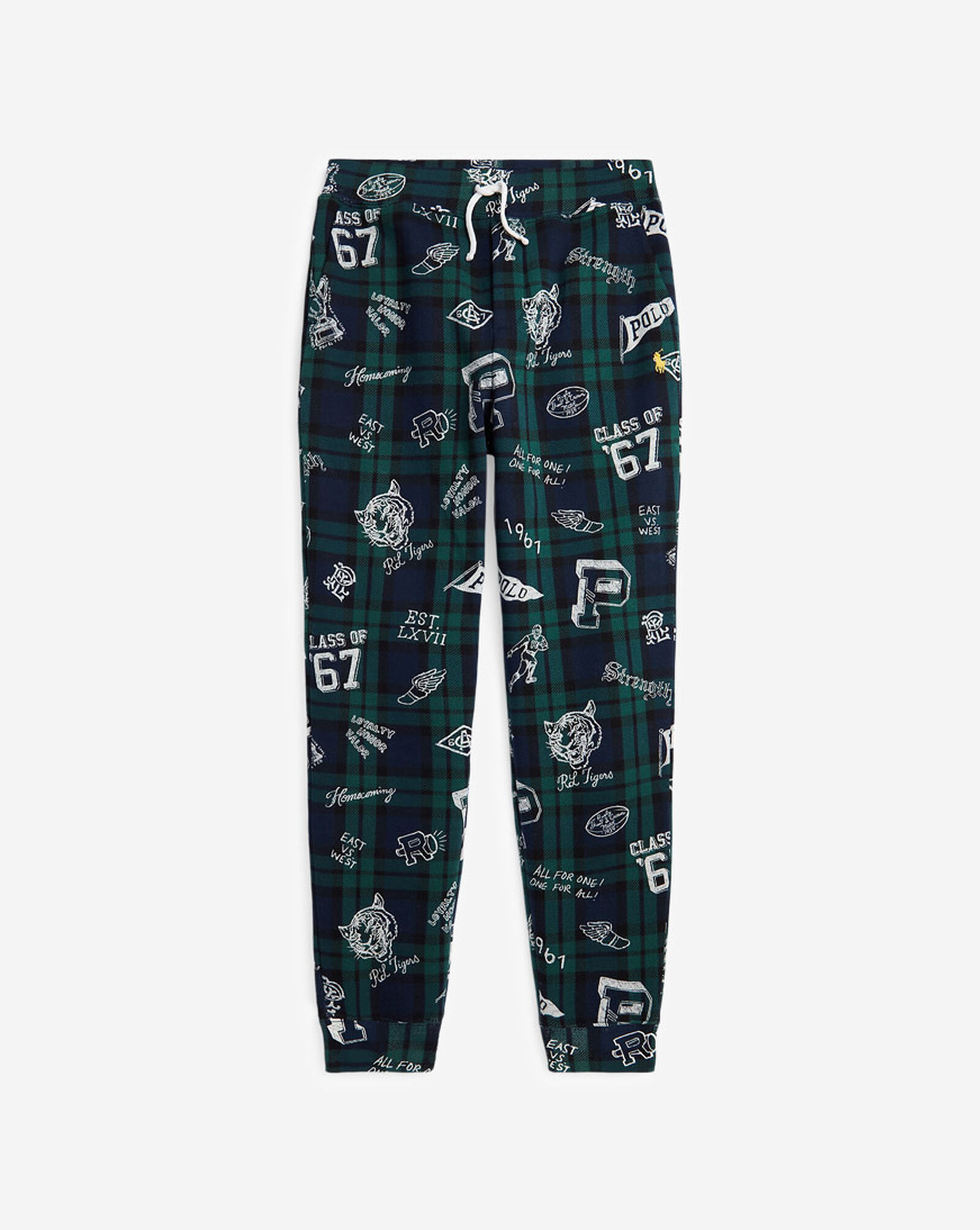 Shop Polo Ralph Lauren Plaid Fleece Graphic Jogger Pant 323919572001 ...