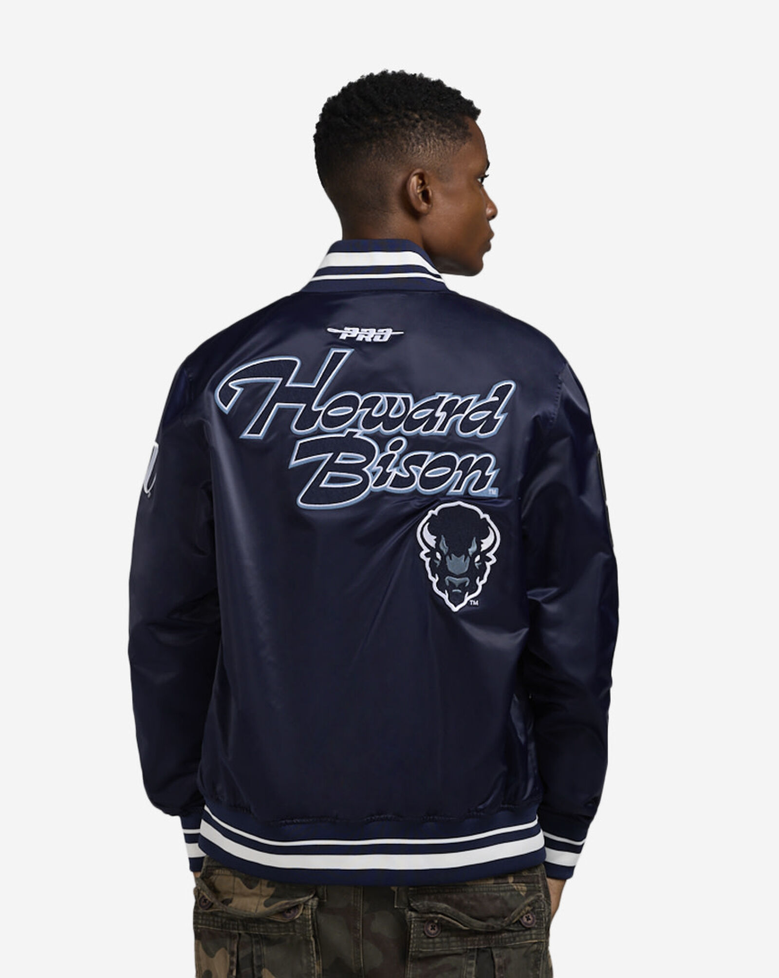 Shop PRO STANDARD Howard Hoco Satin Jacket CHW671937-MDN blue | SNIPES USA