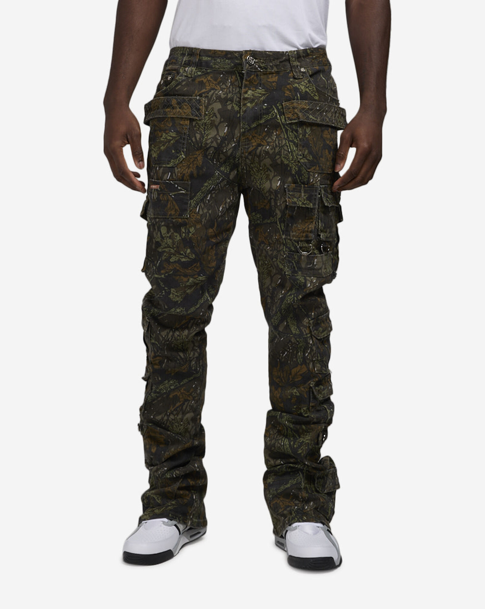 Shop GUAPI Tactical Stacked Denim Pants CAMO-TACTICAL-STACKED-DENIM ...