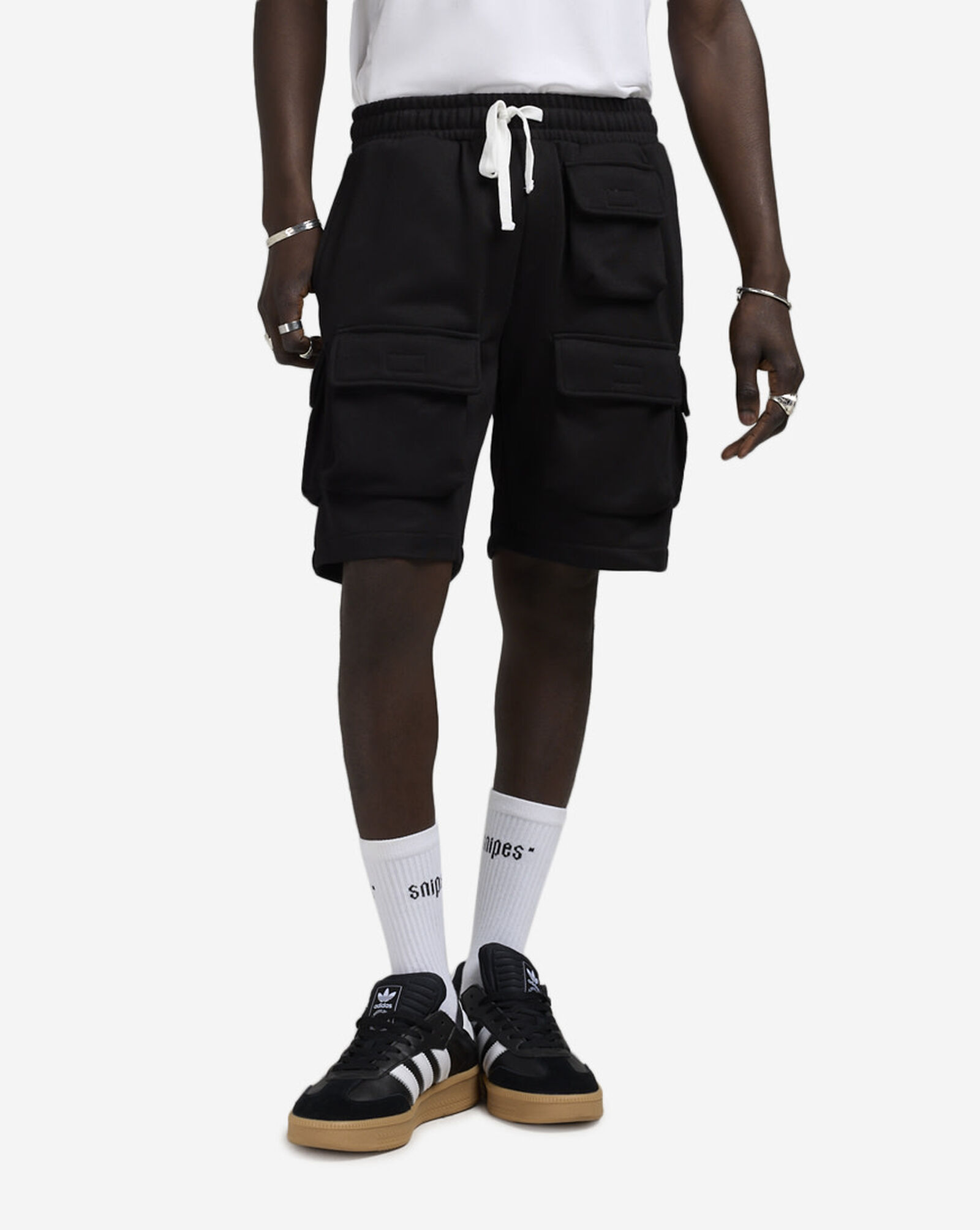 Shop American Stitch Terry Cargo Shorts SS25S314-BLK black | SNIPES USA