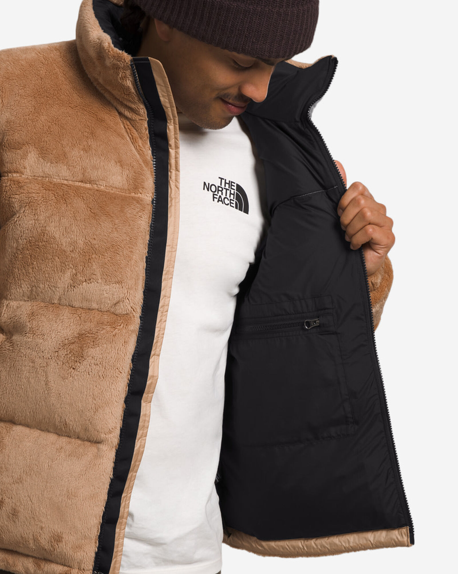 Shop The North Face Versa Velour Nuptse NF0A84F7-I0J brown | SNIPES USA