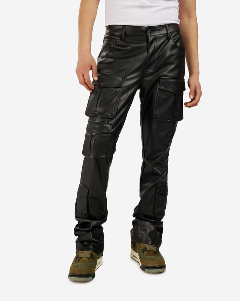 Shop Smoke Rise Utility Pocket Stacked Pants WP23685SN-BLK black ...