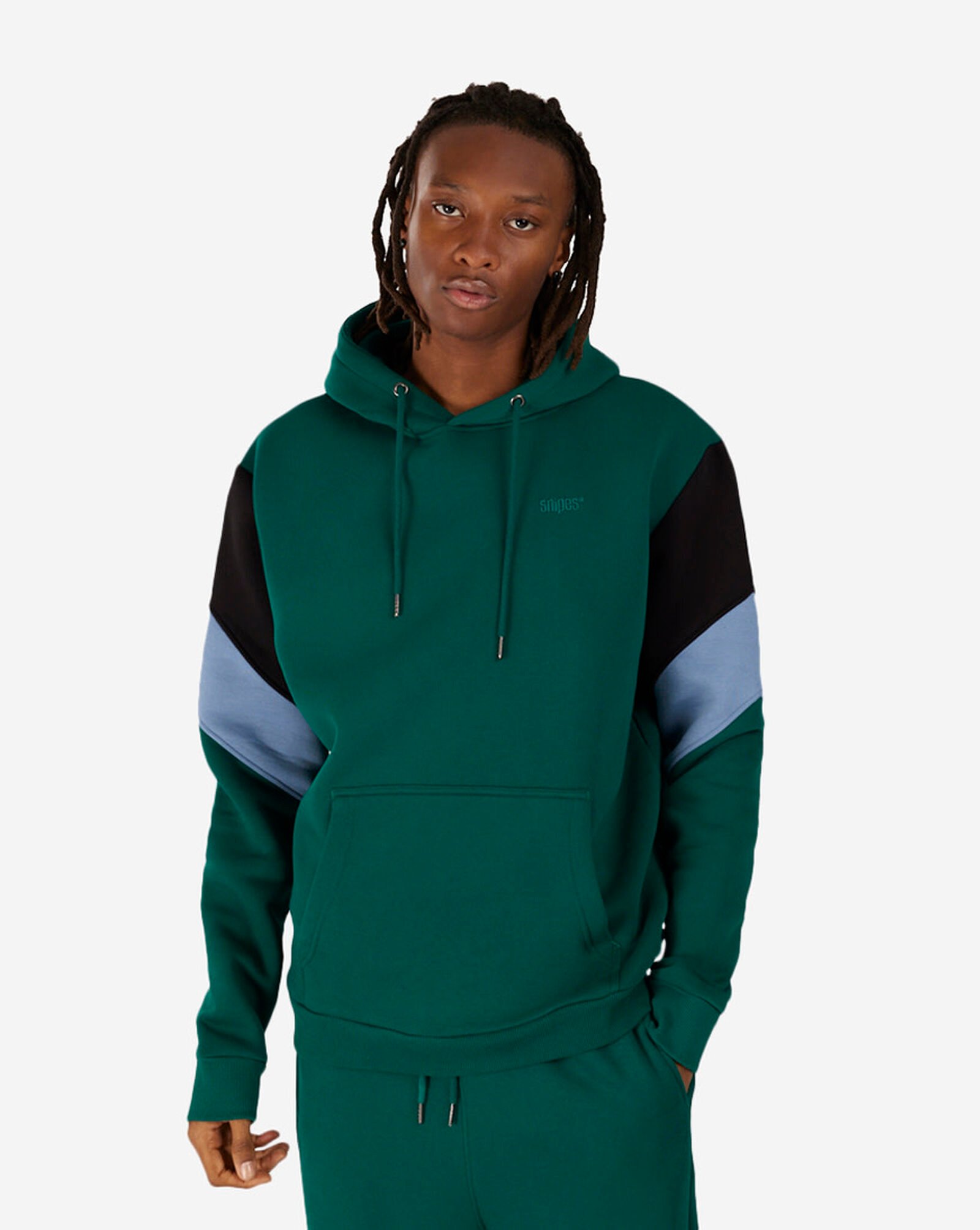 Shop SNIPES Color Block Hoodie SNQ124005M-MLCT green | SNIPES USA