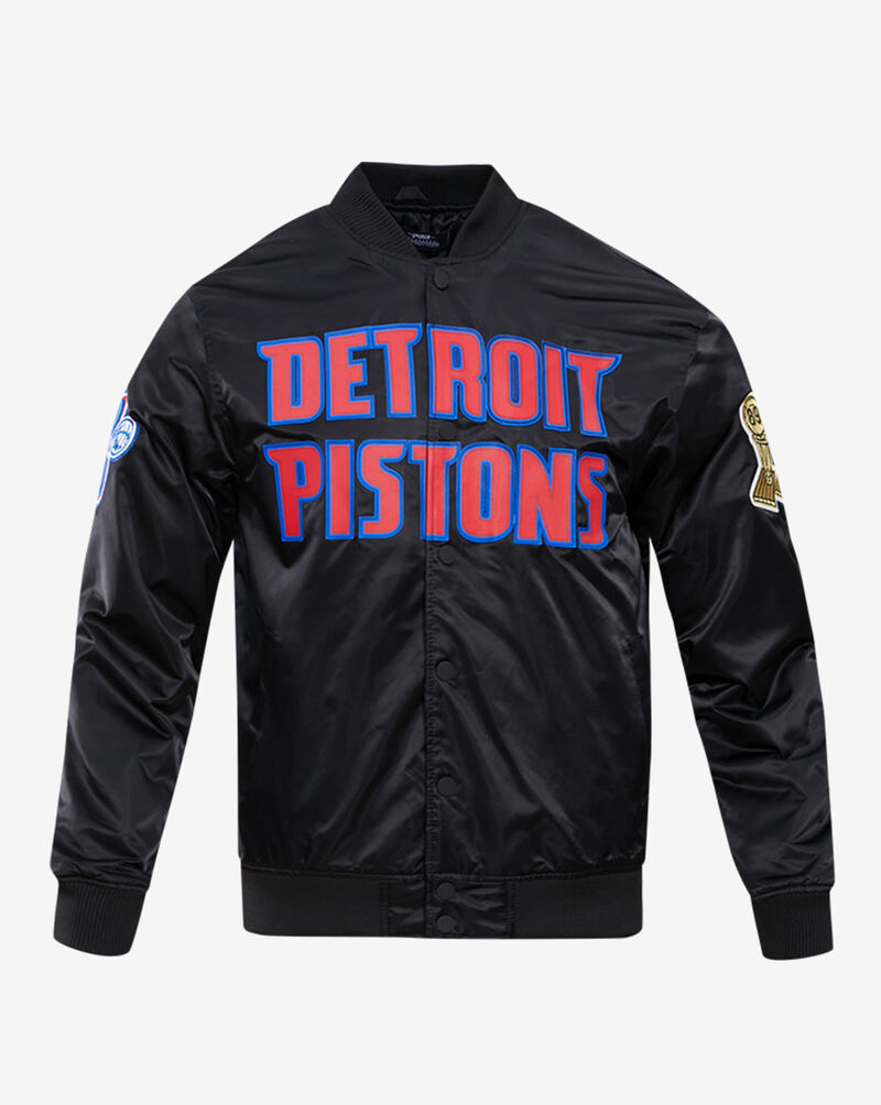 Shop Pro Standard Detroit Pistons Big Logo Satin Jacket BDP652885 black ...
