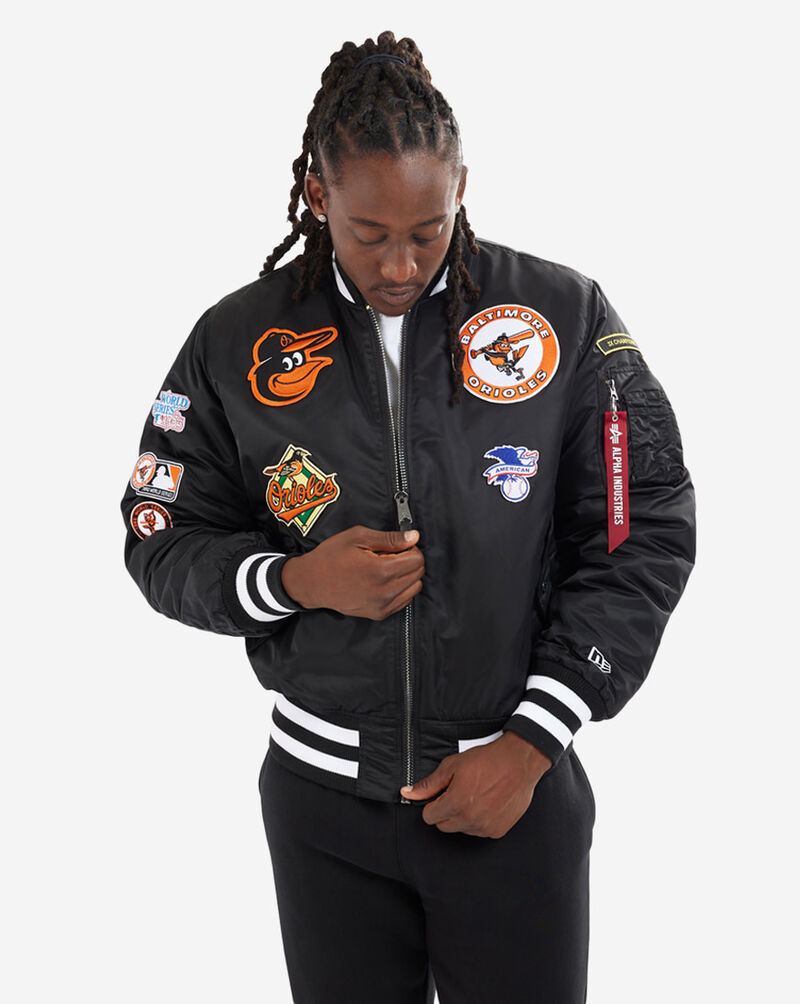 Shop New Era Baltimore Orioles Alpha Industries MA-1 Bomber Jacket 13026036 black | SNIPES USA