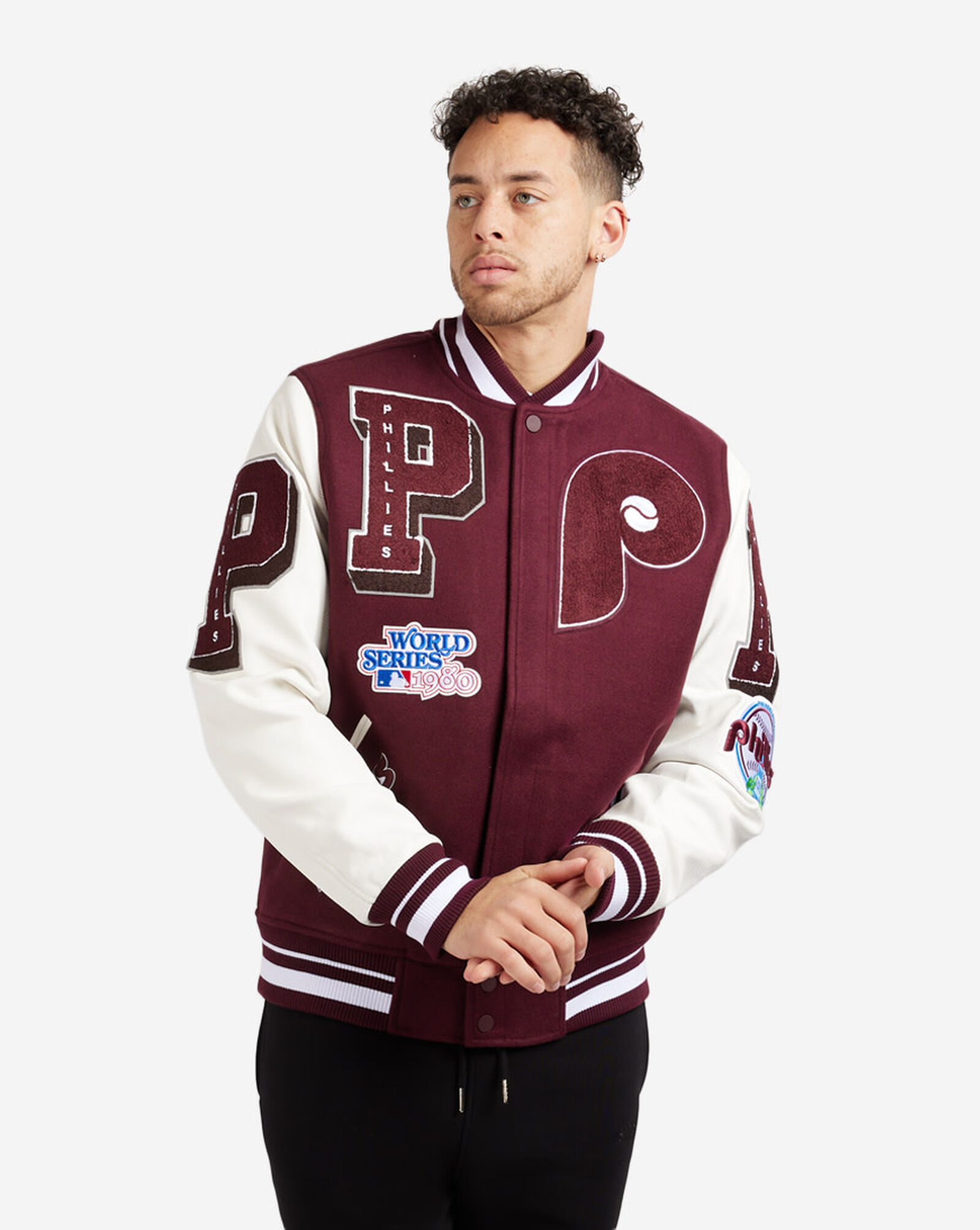 Shop Pro Standard Philadelphia Phillies Mash Up Logo Varsity Jacket ...
