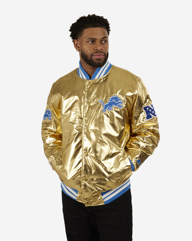 Shop Starter Detroit Lions Satin Jacket LS300853-LIO gold | SNIPES USA