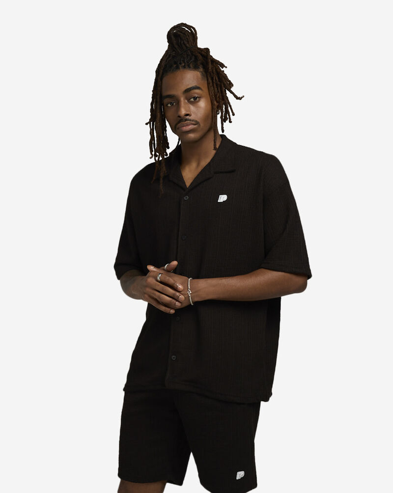 Shop Pegador Libco Structured Knit Shirt PGDR-3618-001 black | SNIPES USA