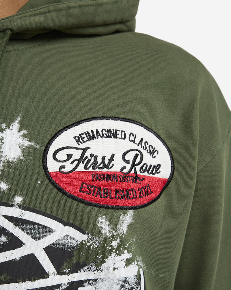 Shop First Row Graphic Hoodie With Patches FRF2467S-OLV green | SNIPES USA