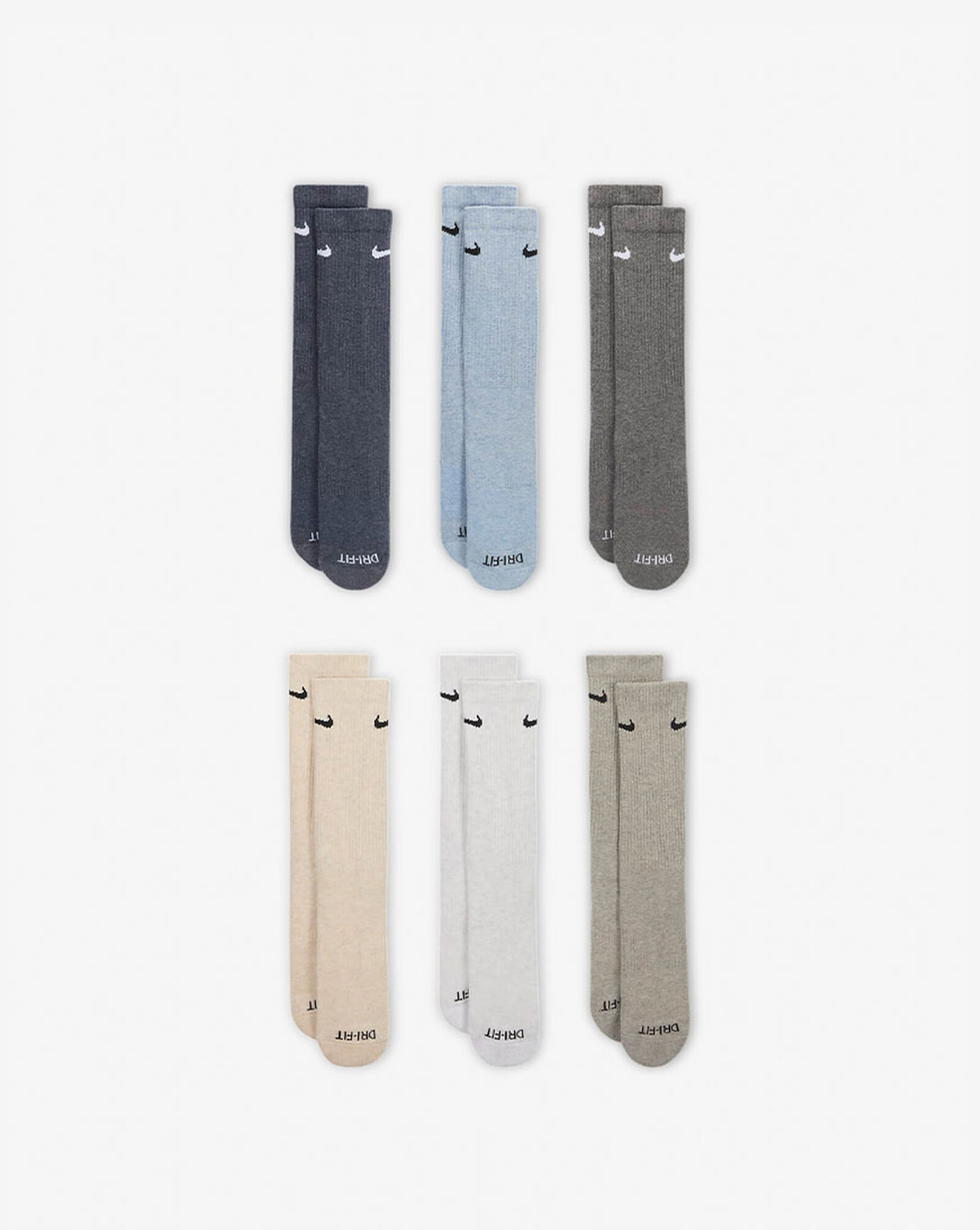 Shop Nike Everyday 6Pk Crew Socks SX6897-901 multi | SNIPES USA