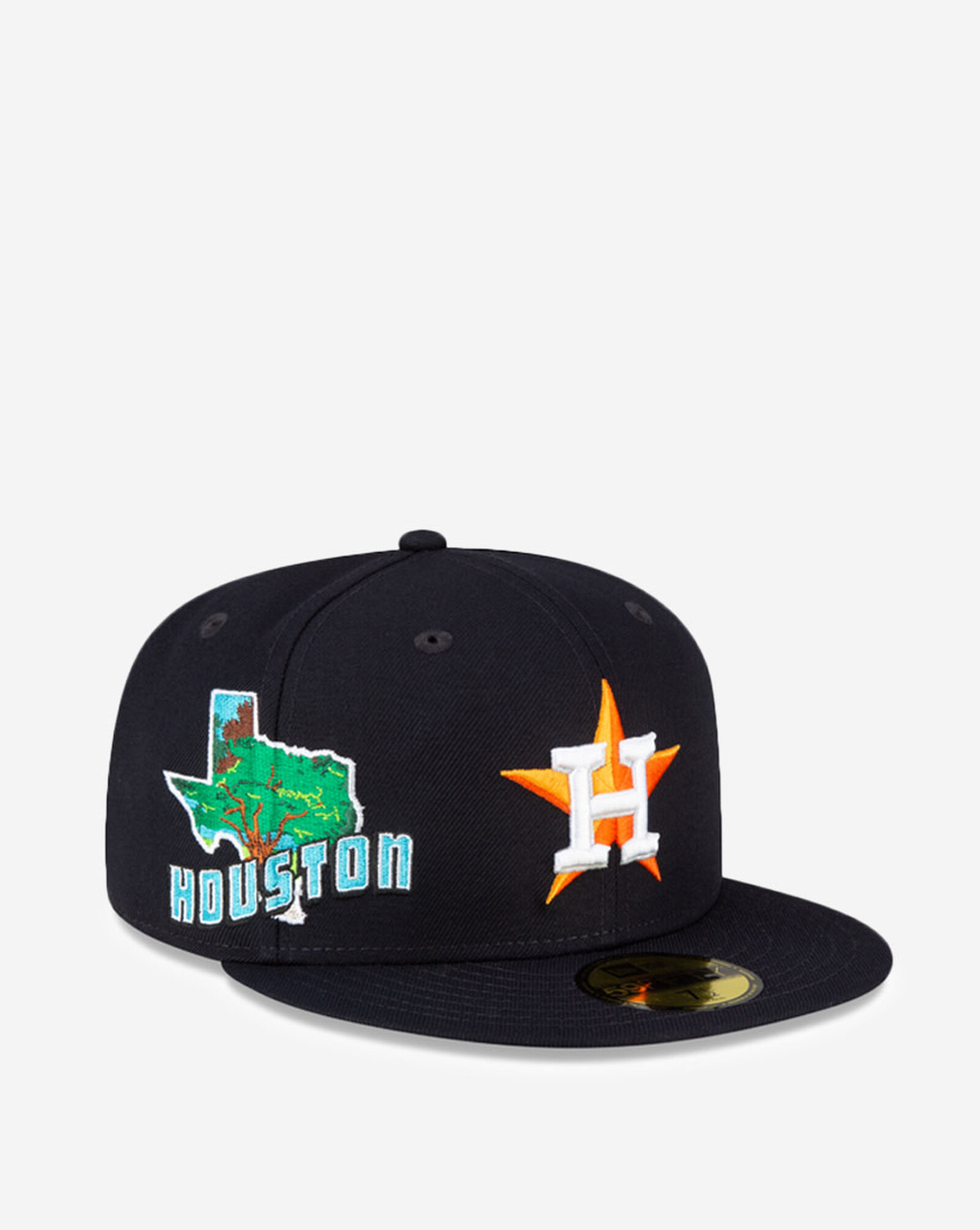 Shop New Era Houston Astros Stateview Fitted Cap 60296521-ERA blue ...