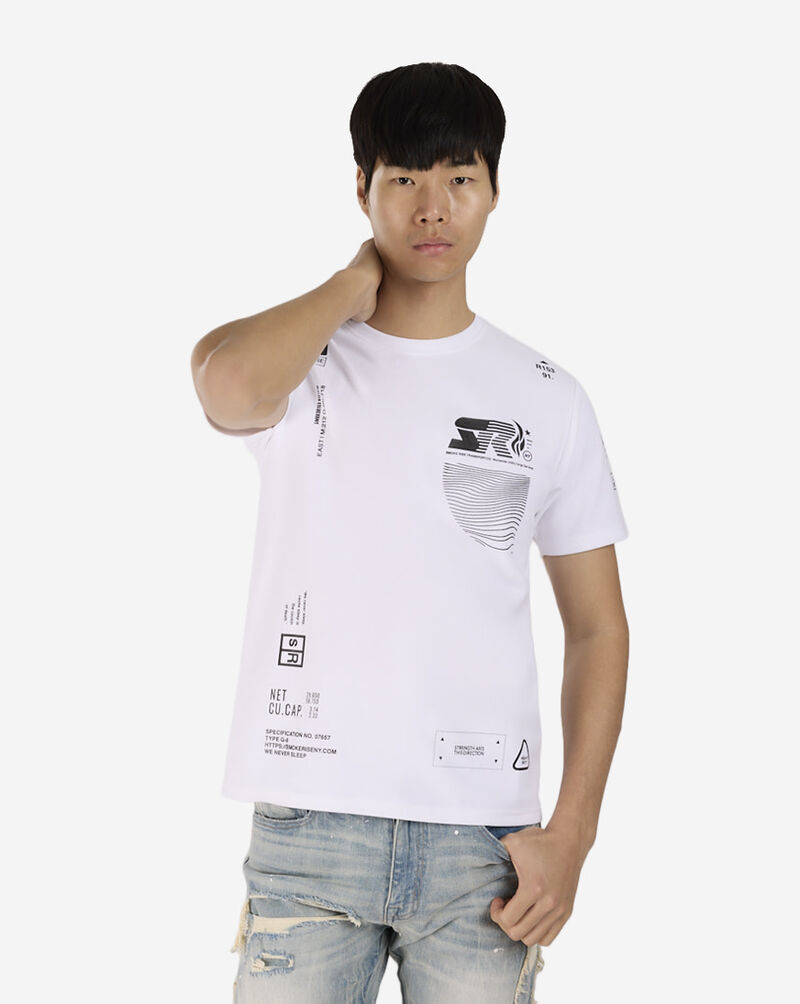 Shop Smoke Rise Utility Graphic Waffle Tee KT24154SN-WHT white | SNIPES USA
