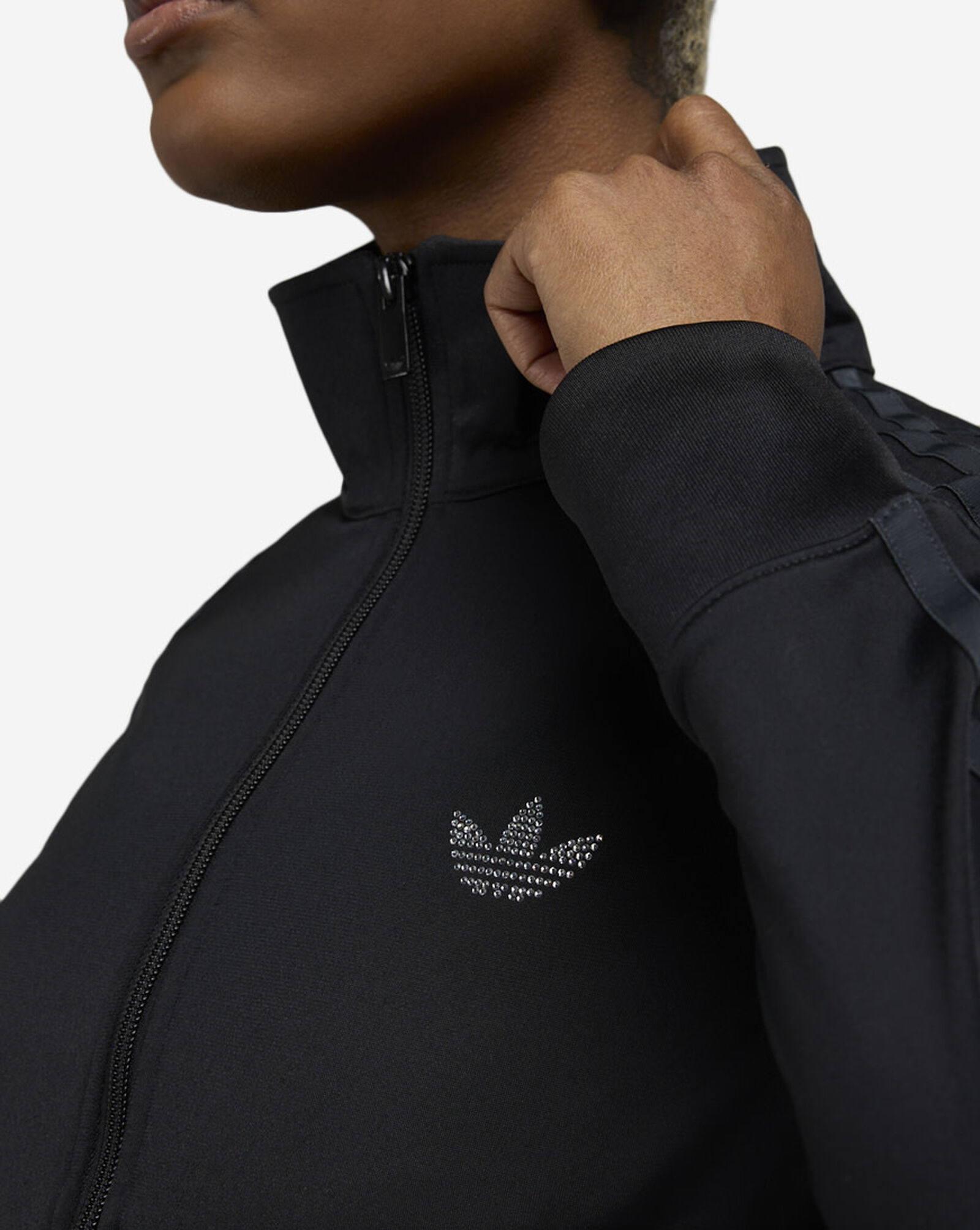 Shop adidas Rhinestones Firebird Track Jacket JL9327 black | SNIPES USA