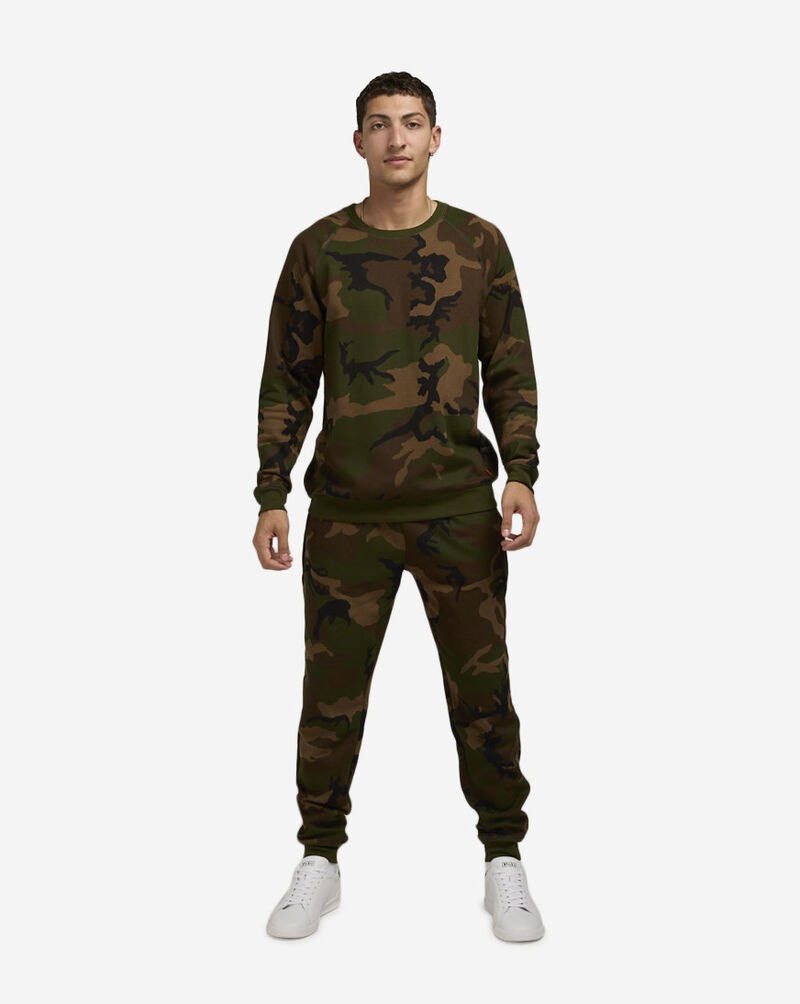 Shop Polo Ralph Lauren Brushed Fleece Raglan Crew PK60HF-RZE camo ...