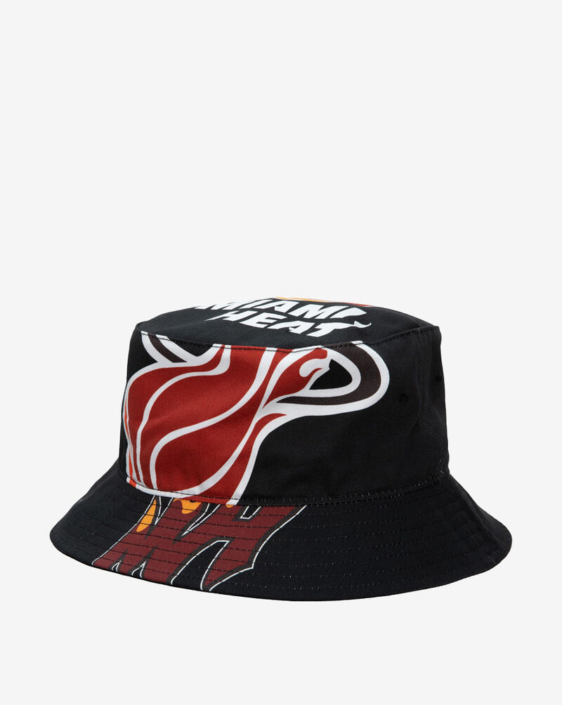 Shop Mitchell Ness Miami Heat NBA Cut Up Bucket Hat BUCKSH21322-MHEBLCK ...