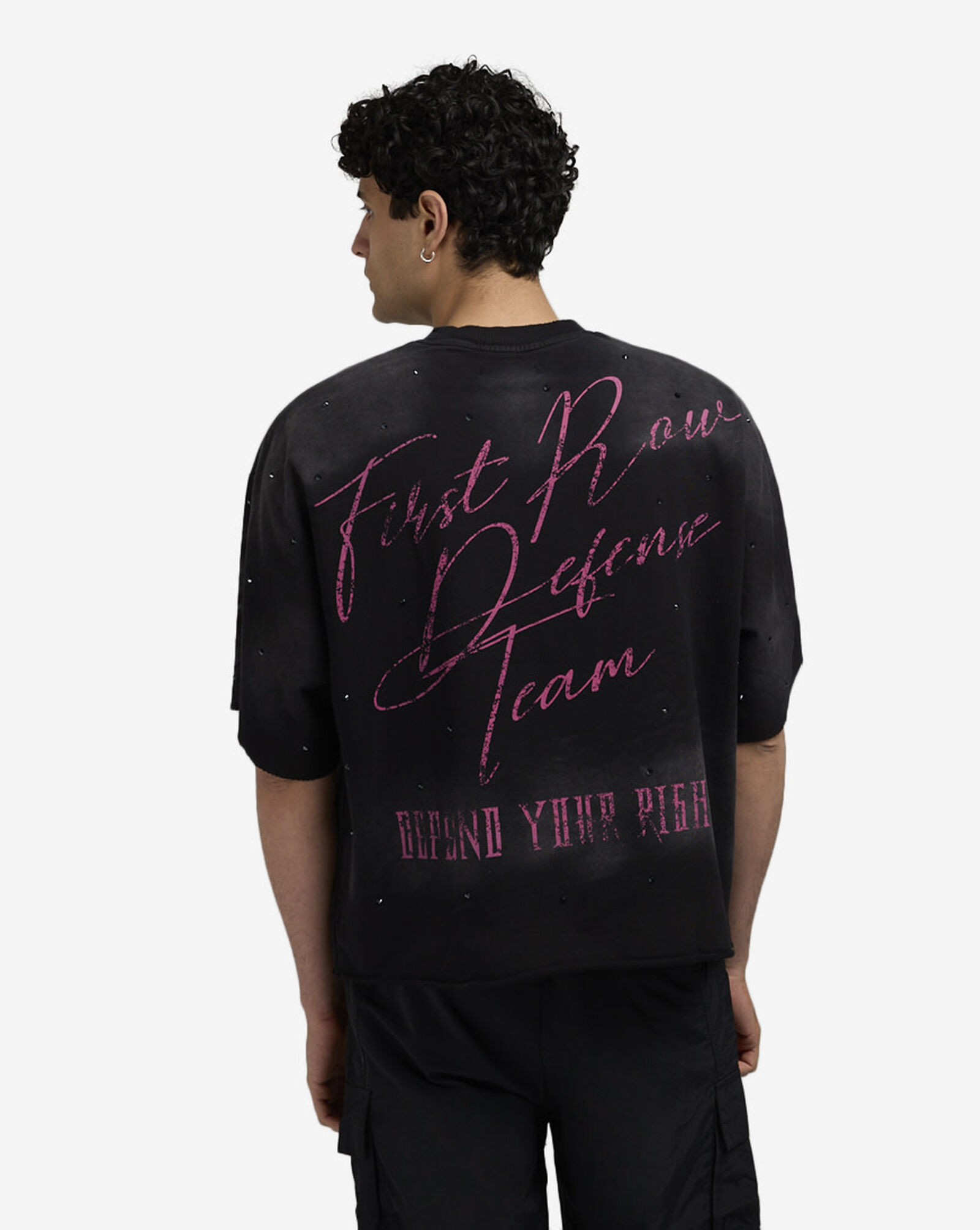 Shop First Row Defense Crop Tee FRM1001-BLK black | SNIPES USA