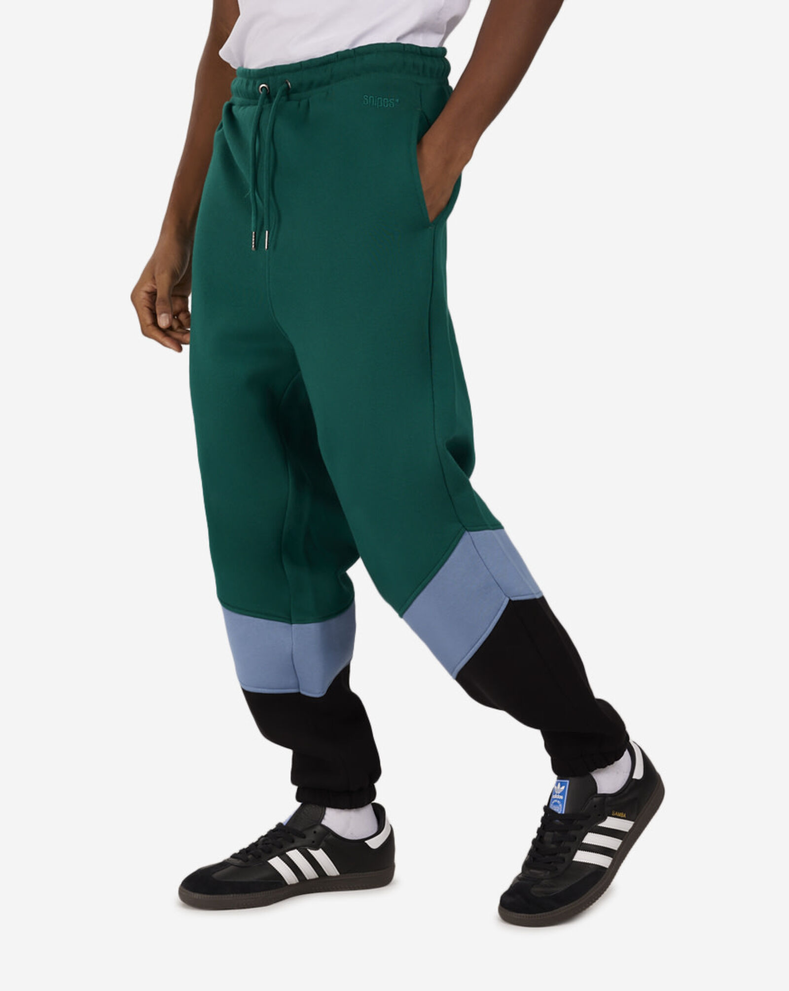 Shop SNIPES Color Block Sweatpants SNQ124006M-MLCT green | SNIPES USA