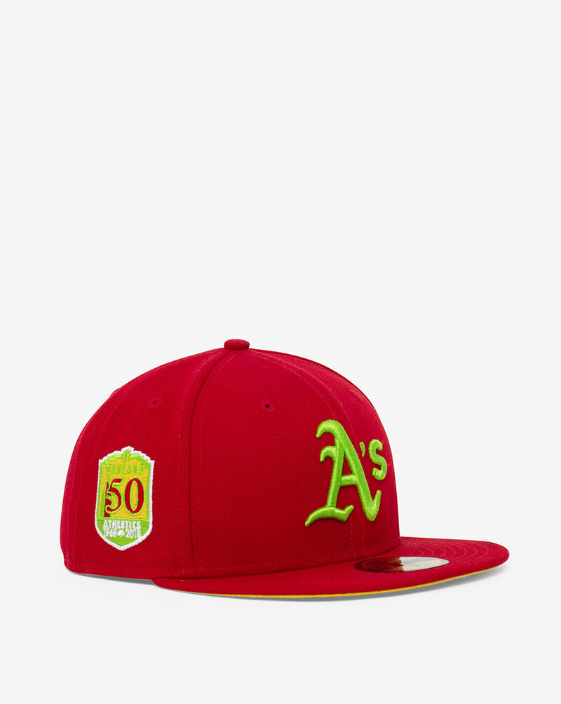 Shop New Era 59Fifty Oakland Athletics Taqueria Hat 70674281 red ...