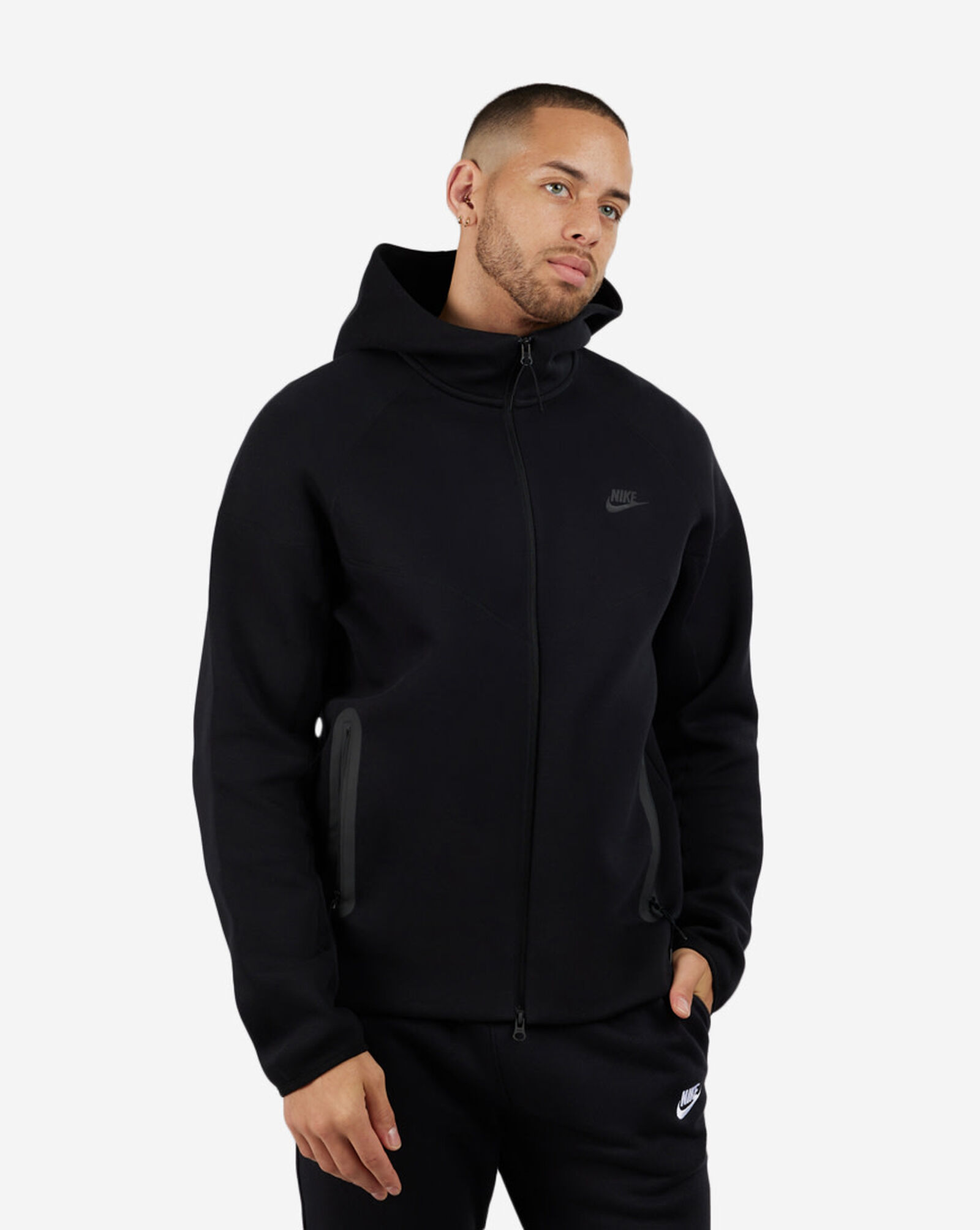 Shop Nike Tech Fleece Full-Zip Hoodie FB7921-010 black | SNIPES USA