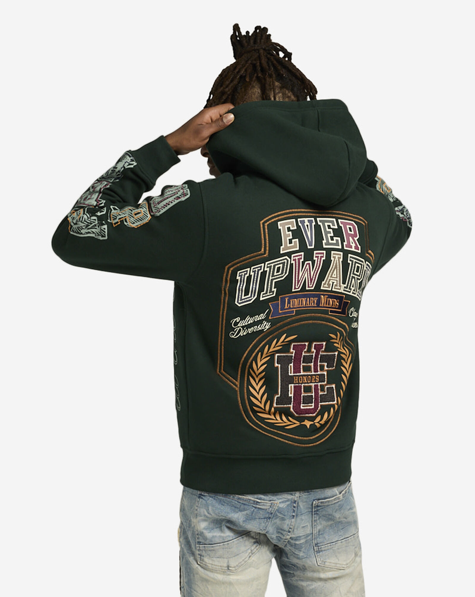 Shop Smoke Rise Varsity Hoodie FO24576SNZ-GRN green | SNIPES USA