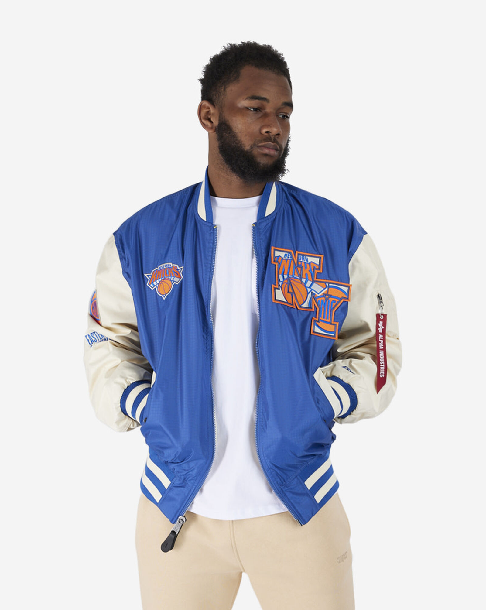 Shop New Era New York Knicks MA-1 Bomber Jacket 60333866 multi | SNIPES USA