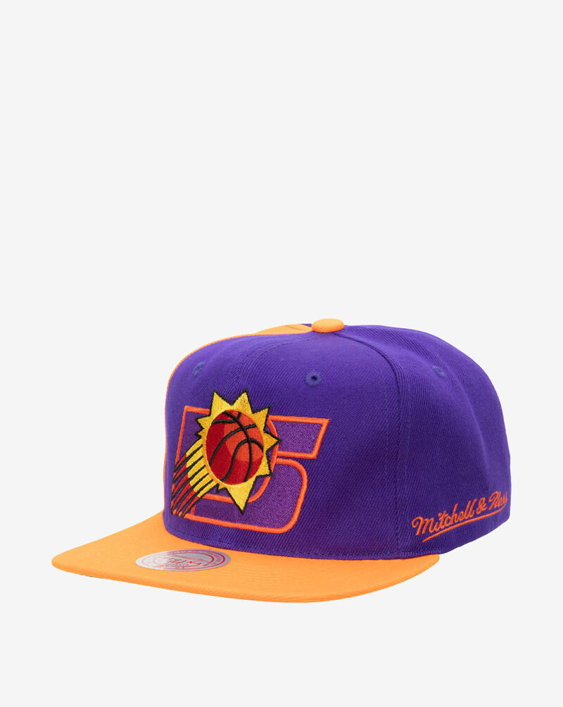 Shop Mitchell Ness Phoenix Sun Rear Script Snapback 6MUSSH21299-PSUPROR purple | SNIPES USA