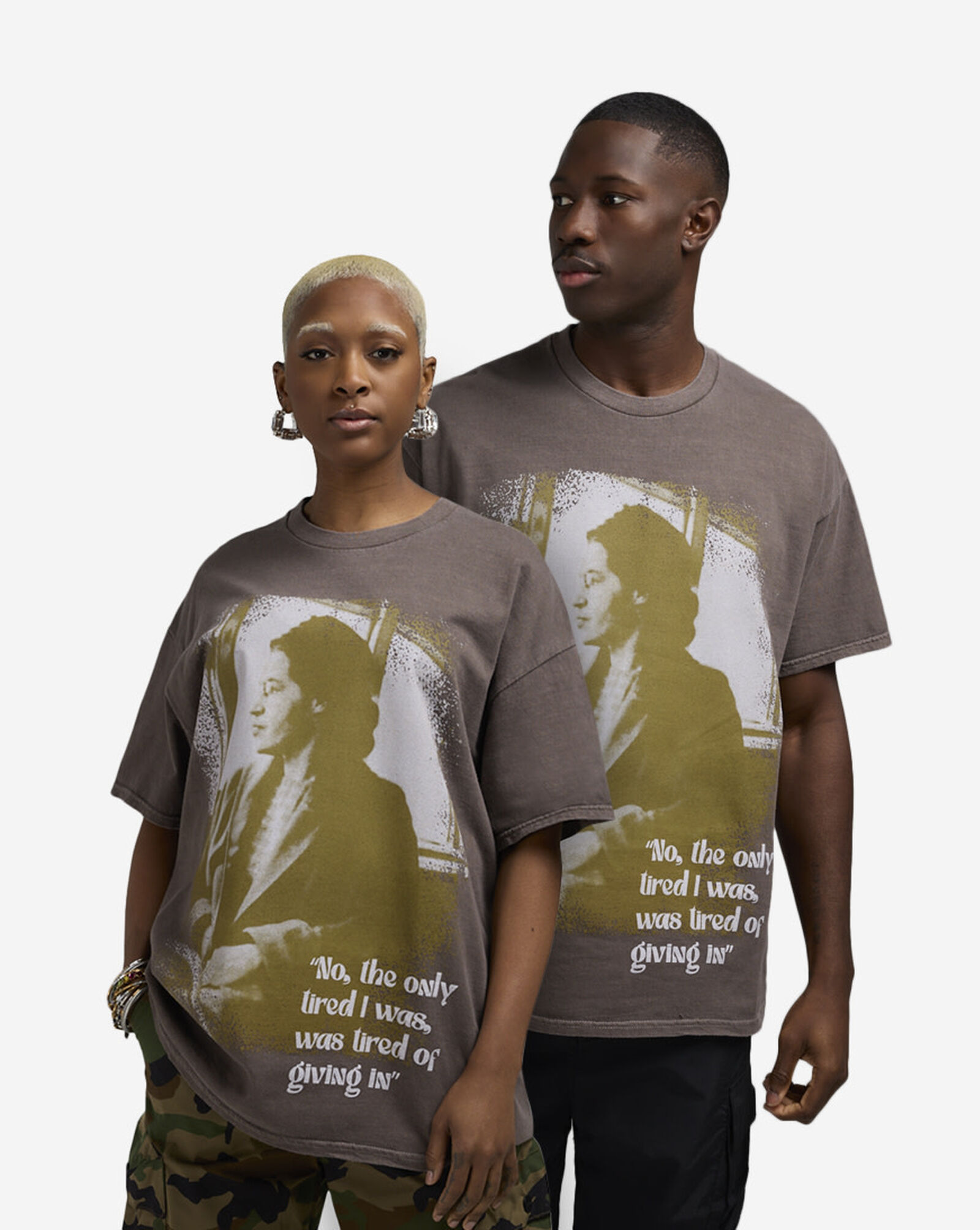Shop Graphic Tees Rosa Parks Quotes Tee ROP1190XX brown | SNIPES USA
