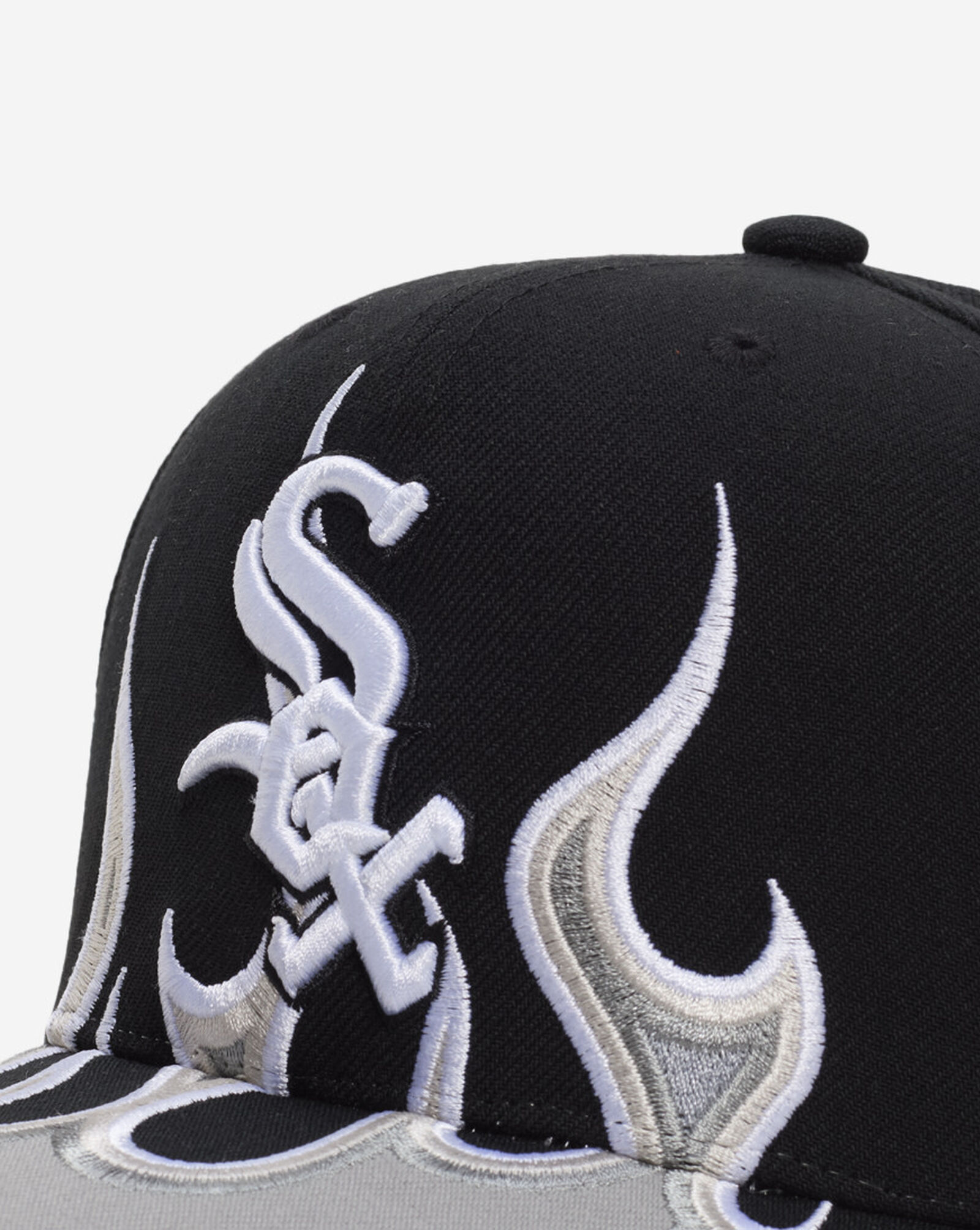 Shop Mitchell Ness Chicago White Sox Pro Crown Flames Snapback Hat ...