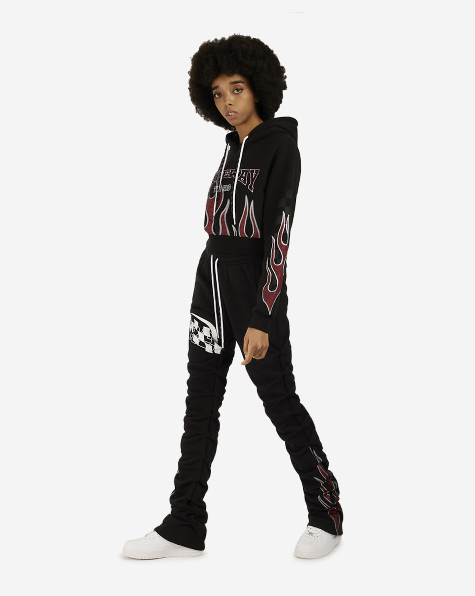 Shop Smoke Rise Racing Cropped Hoodie NO23986SN-BLK black | SNIPES USA