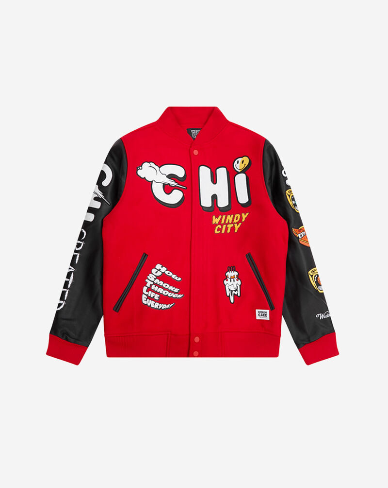 Shop Wedding Cake Chicago Varsity Jacket WC6970586-RED red | SNIPES USA