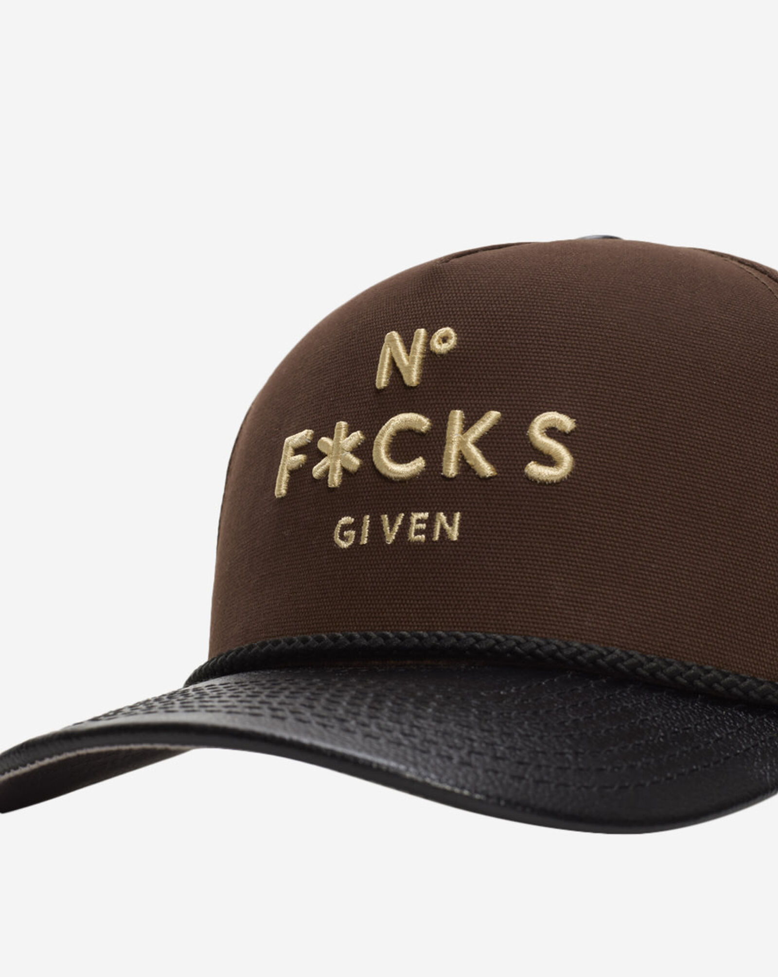 Shop Field Grade No F's Given Duck Leather Trucker Hat 1005047 brown ...