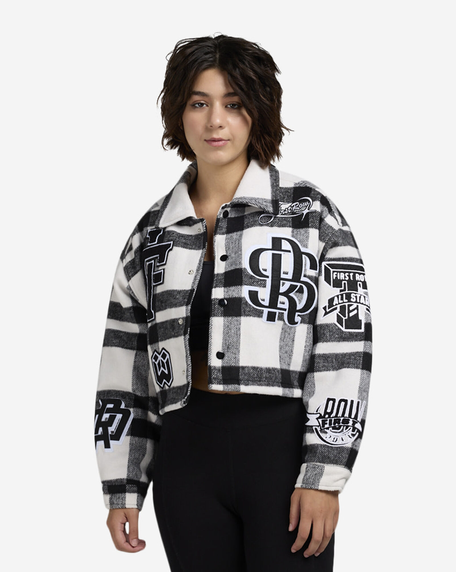 Shop First Row Crop Shacket FRLJ2062-BLK black | SNIPES USA